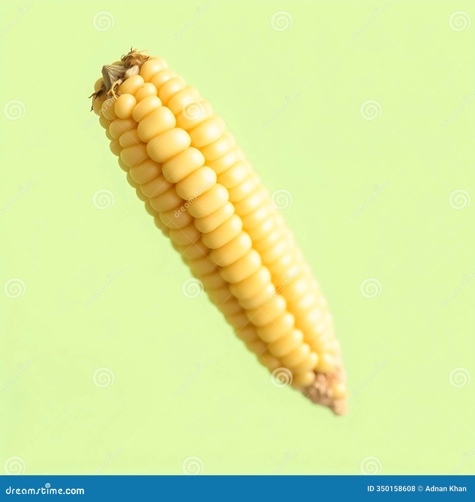 A Single Corn Kernel Close Up Showing Intricate Texture on a Pastel ...