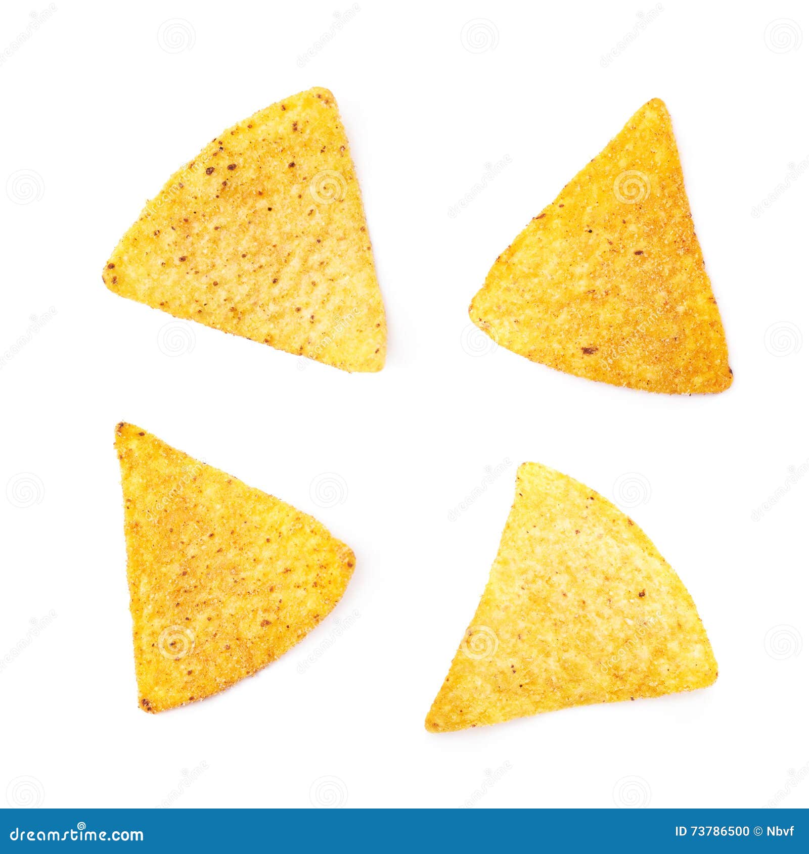 Single Corn Tortilla Chip Isolated Stock Photo - Image of flatbread ...