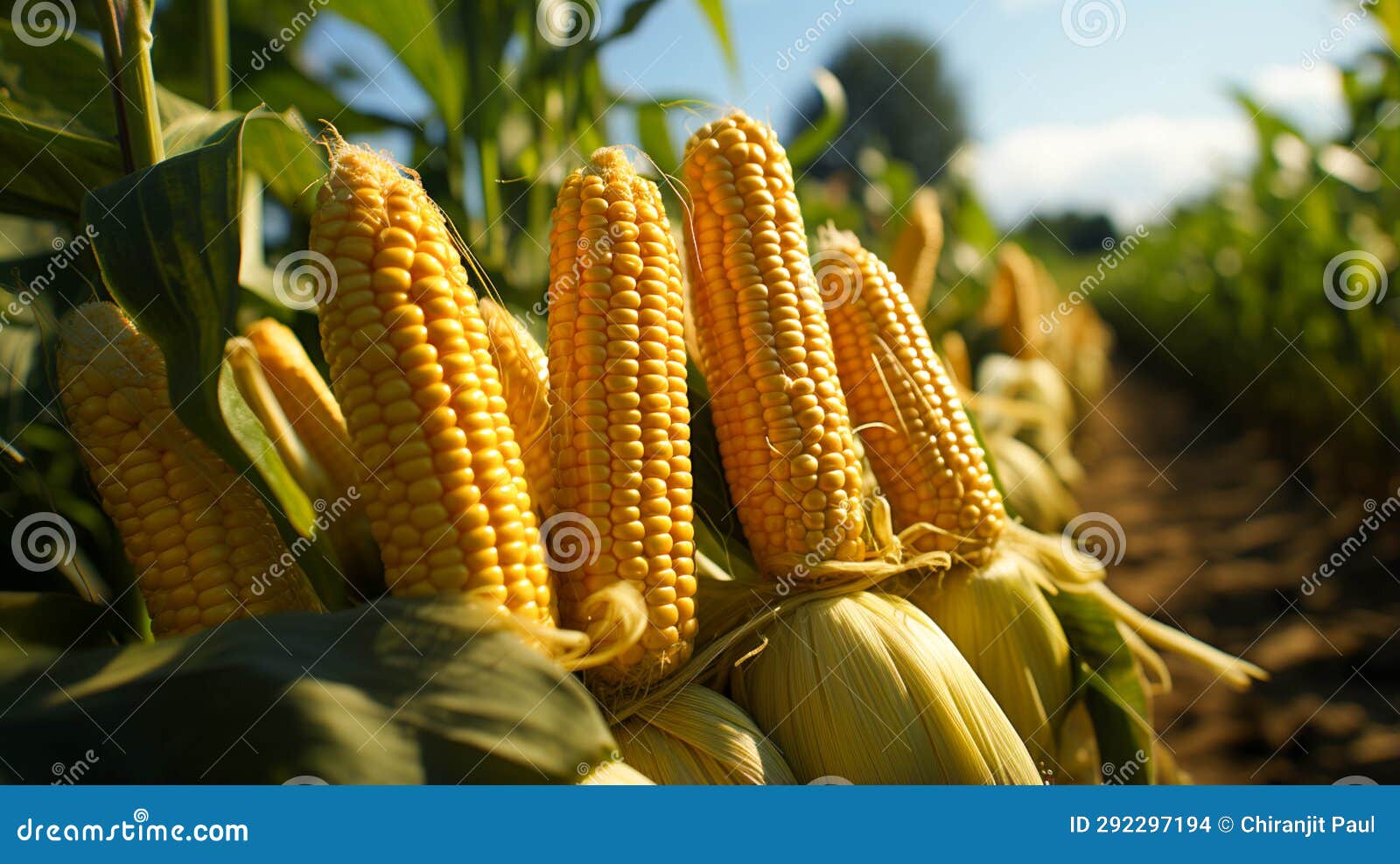 A Single Corn Very Closeup View Stock Photo - Image of healthy ...