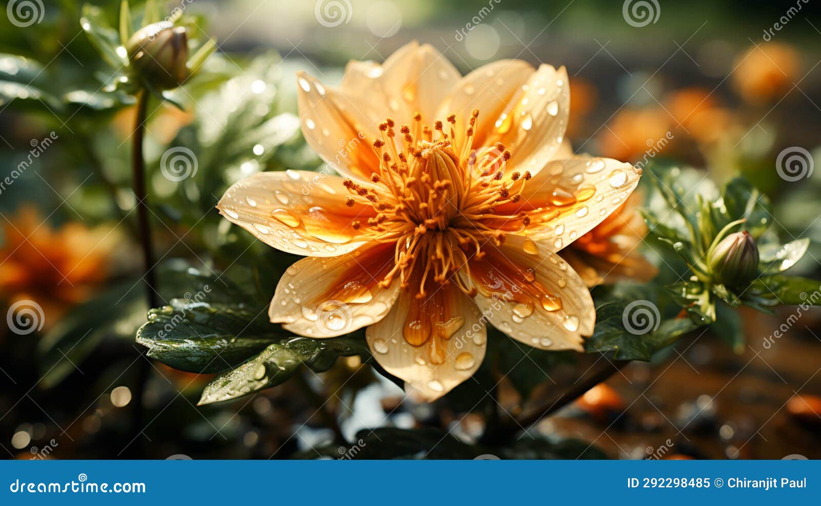 A Single Cota Tinctoria Flower Infront Closeup View Stock Image - Image ...