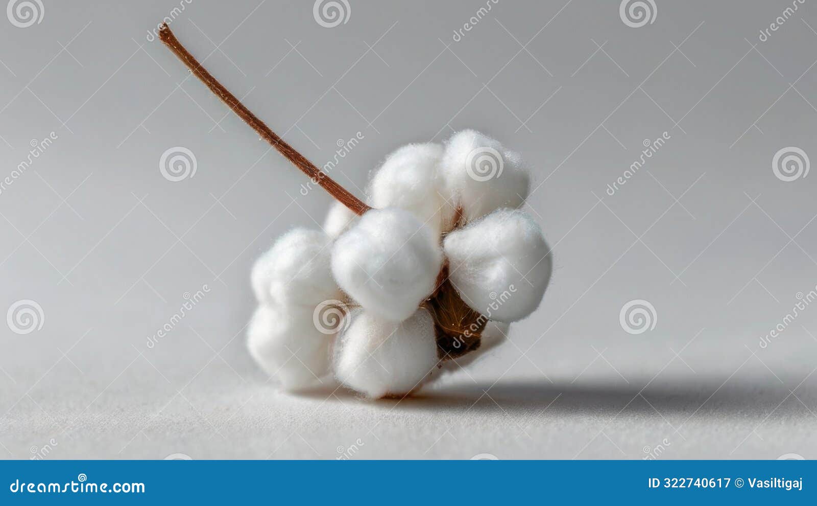 Single Cotton Boll Close-Up Stock Illustration - Illustration of ...