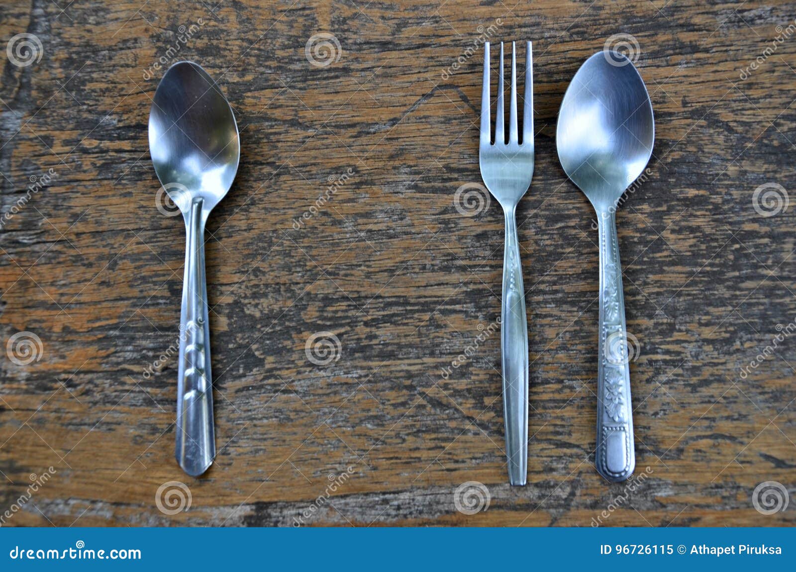 Single and Couple Spoon with Fork Stock Image - Image of pair, isolated ...
