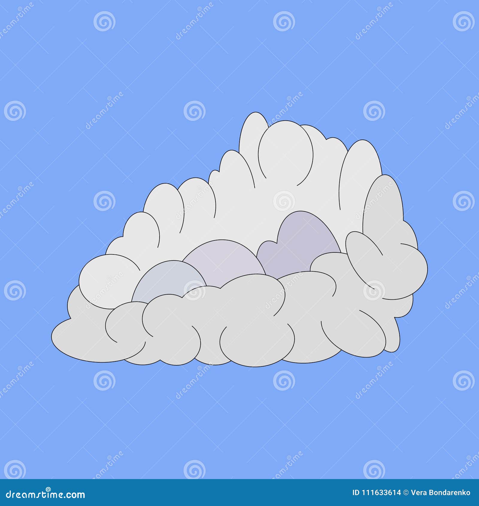 An Abstract Cloud on a Blue Background Stock Vector - Illustration of ...
