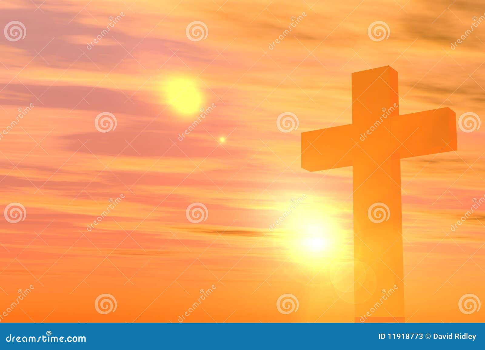 Single Cross on Orange Gradient Stock Illustration - Illustration of ...