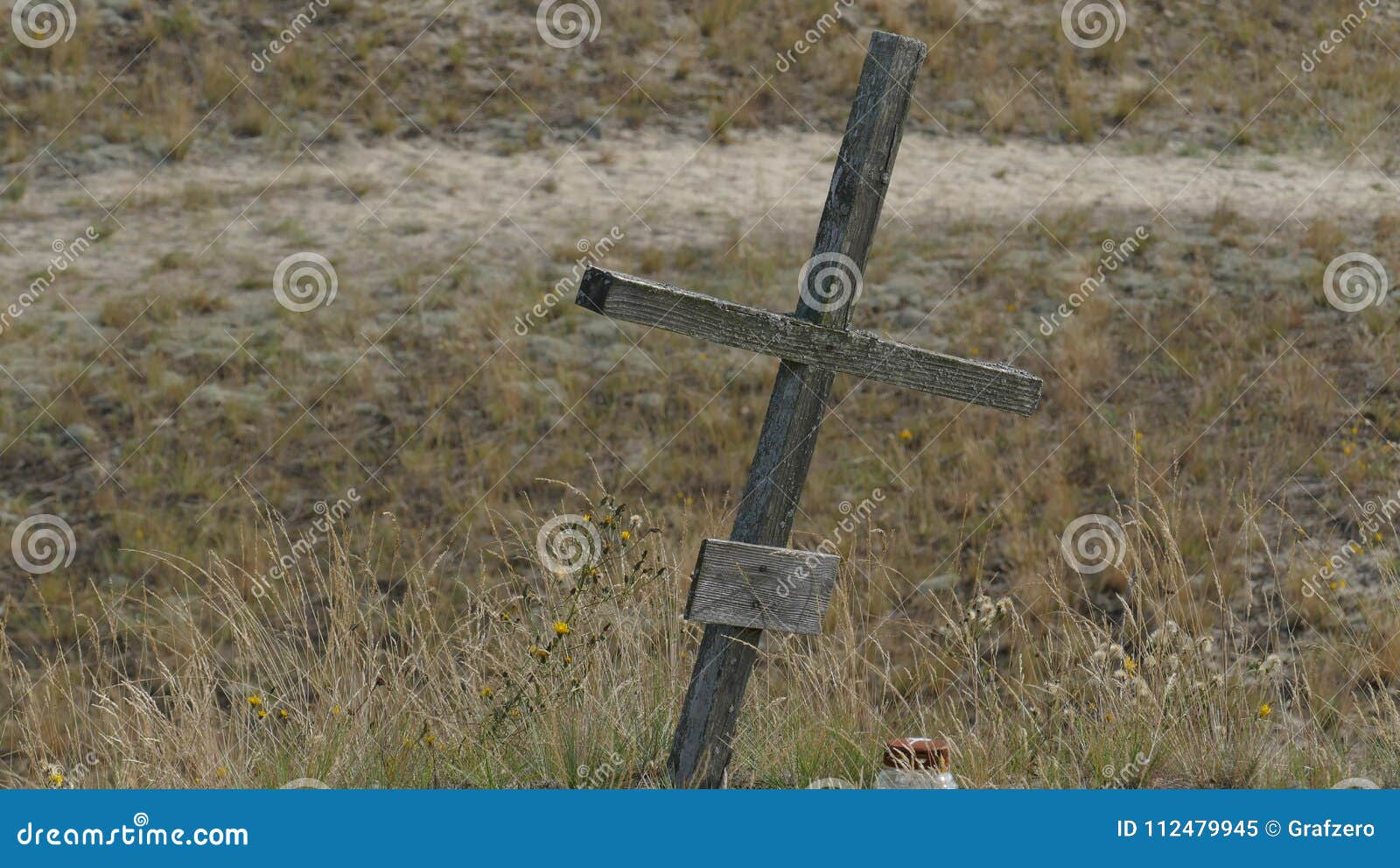A Single Cross in the Wilderness - the Symbol of Redemption, the Stock ...