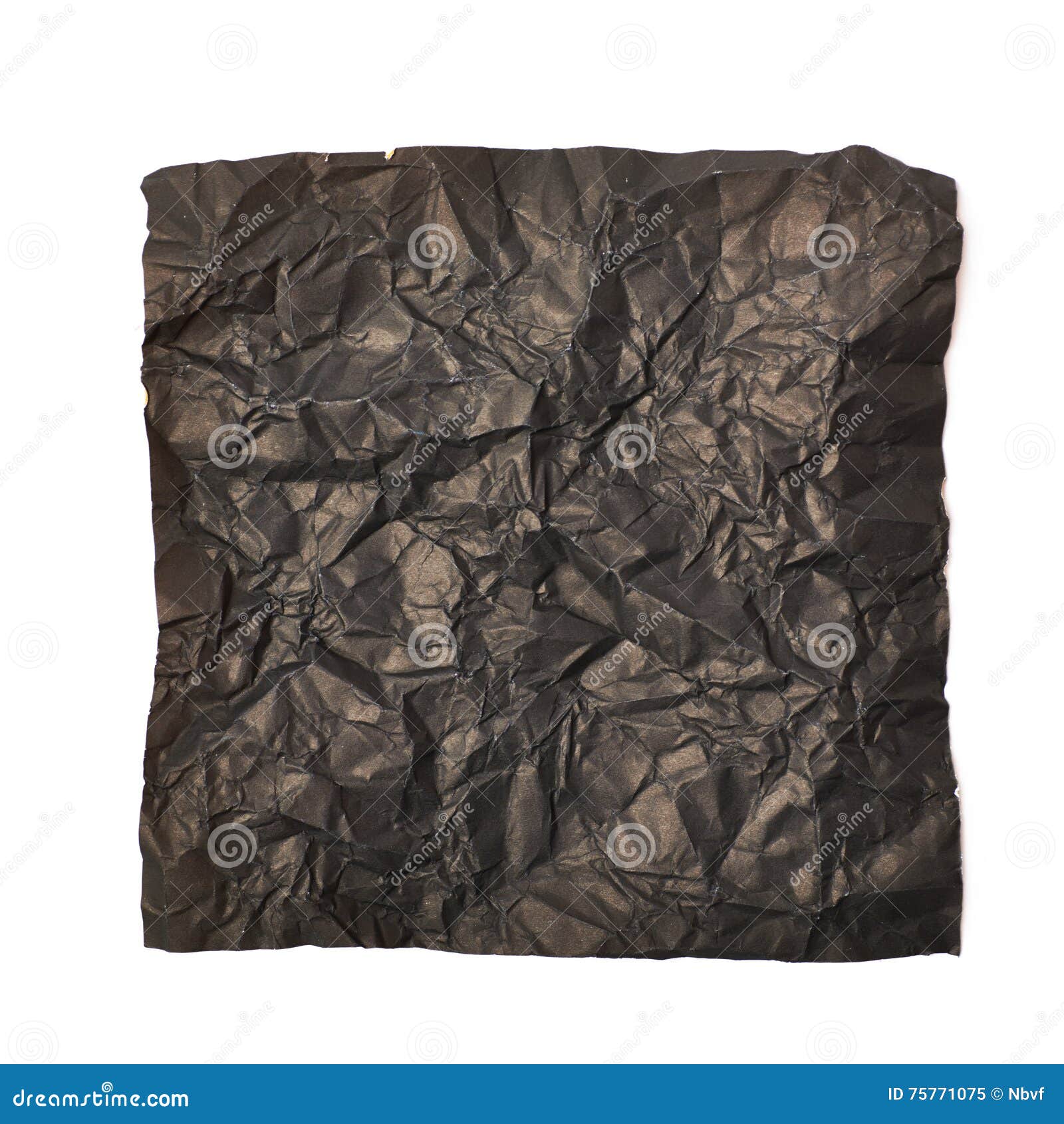 Single Crumpled Paper Sheet Isolated Royalty-Free Stock Photo ...