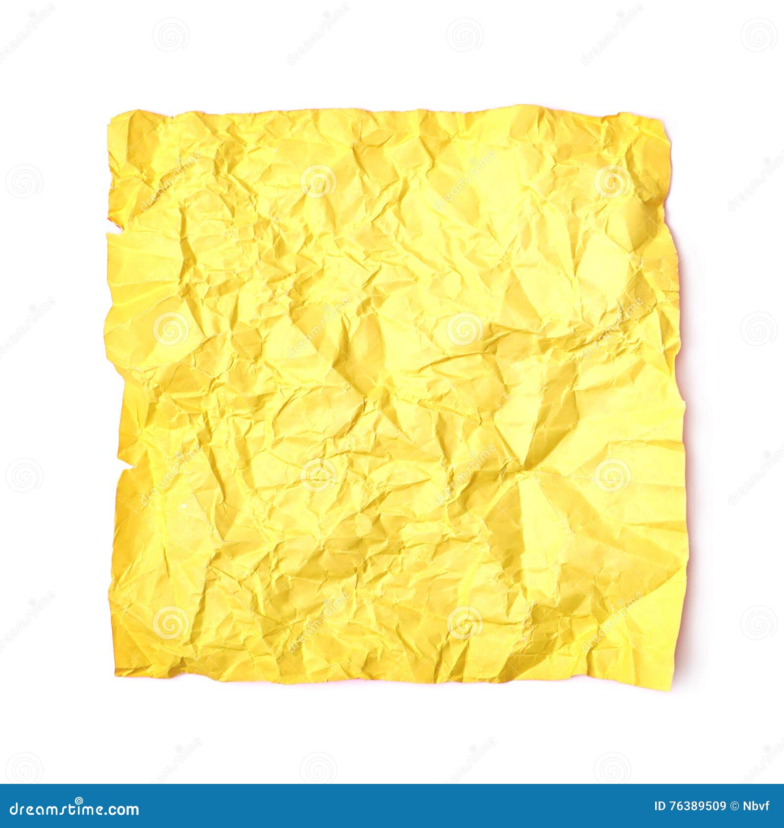 Single Crumpled Paper Sheet Isolated Stock Image - Image of grungy ...