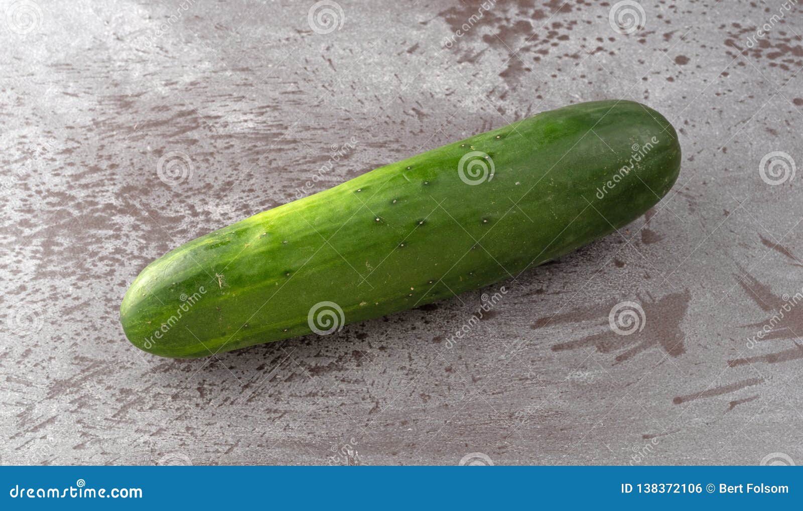 Single Cucumber on a Gray Counter Top Stock Photo - Image of cucumber ...