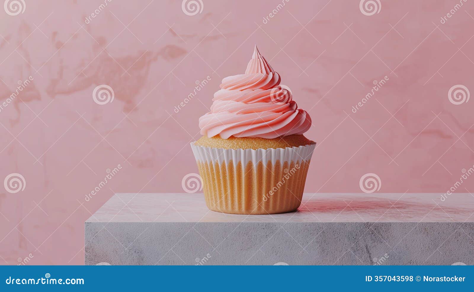 A Single Cupcake with Elegant Frosting, Displayed in a Minimalist Stock ...