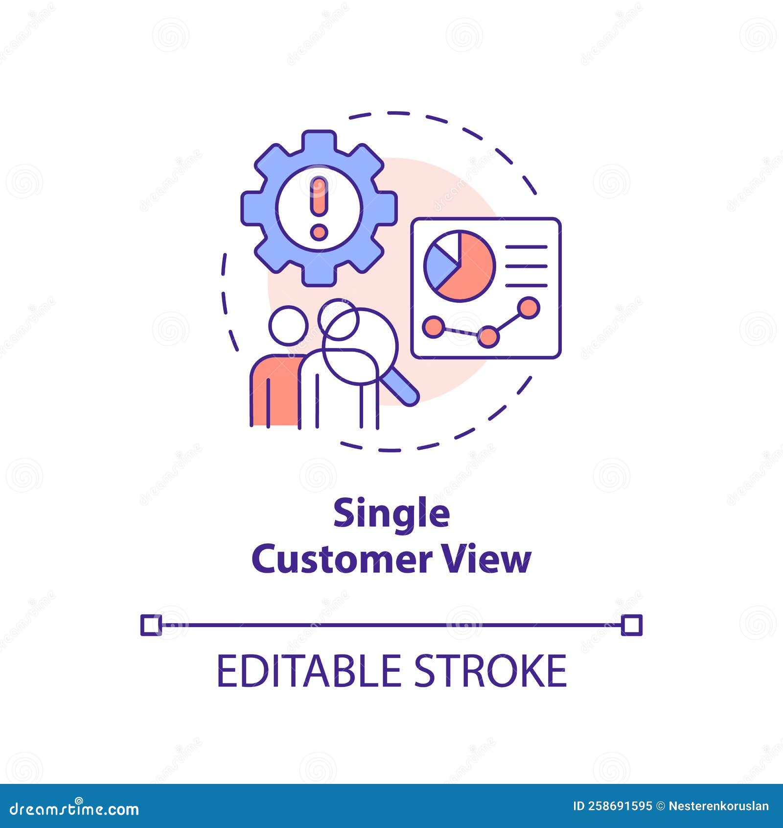 Single Customer View Concept Icon Stock Vector - Illustration of ...