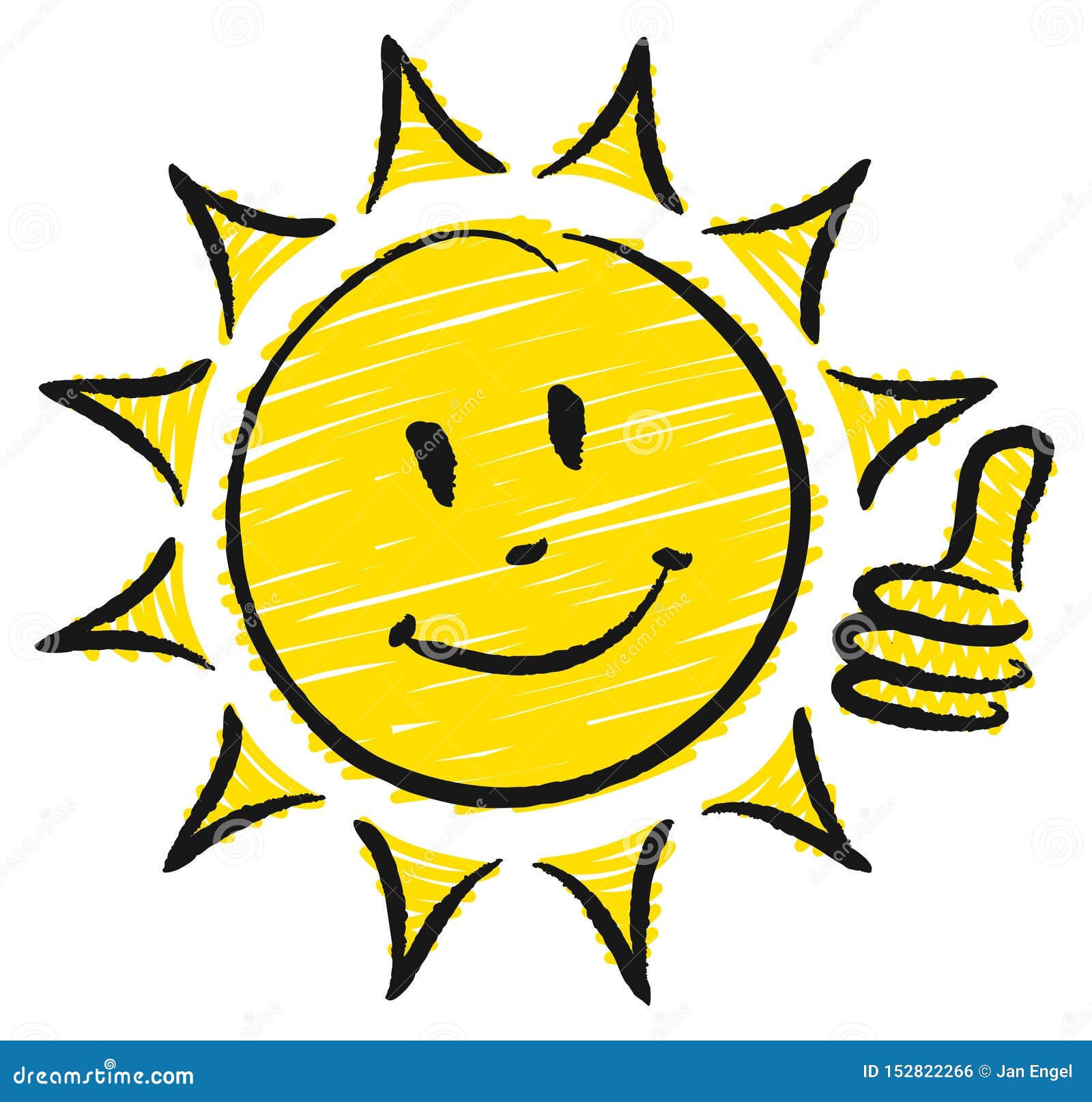 Hand Drawn Sun One Thumb Up Yellow and Black Stock Vector ... Hand Drawn Sun One Thumb Up Yellow and Black Stock Vector ...