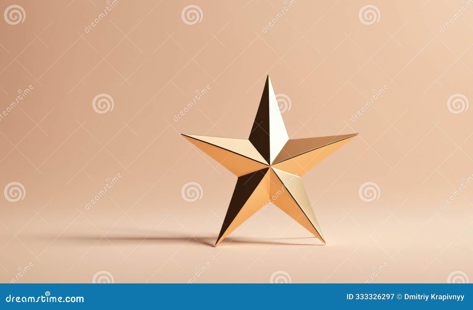 Golden Star on Peach Background Stock Illustration - Illustration of ...