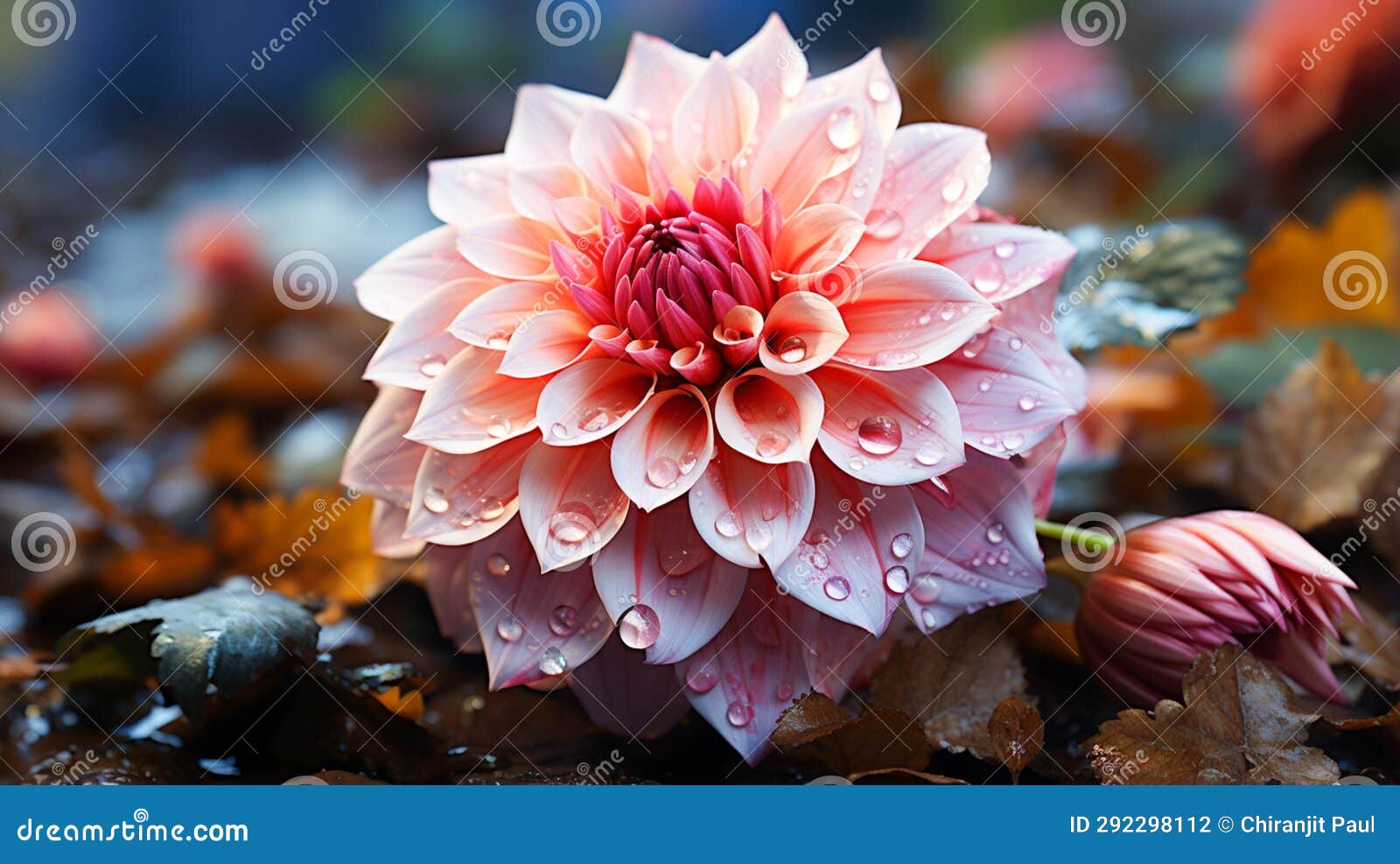 A Single Dahlia Flower Very Close View Stock Photo - Image of closeup ...
