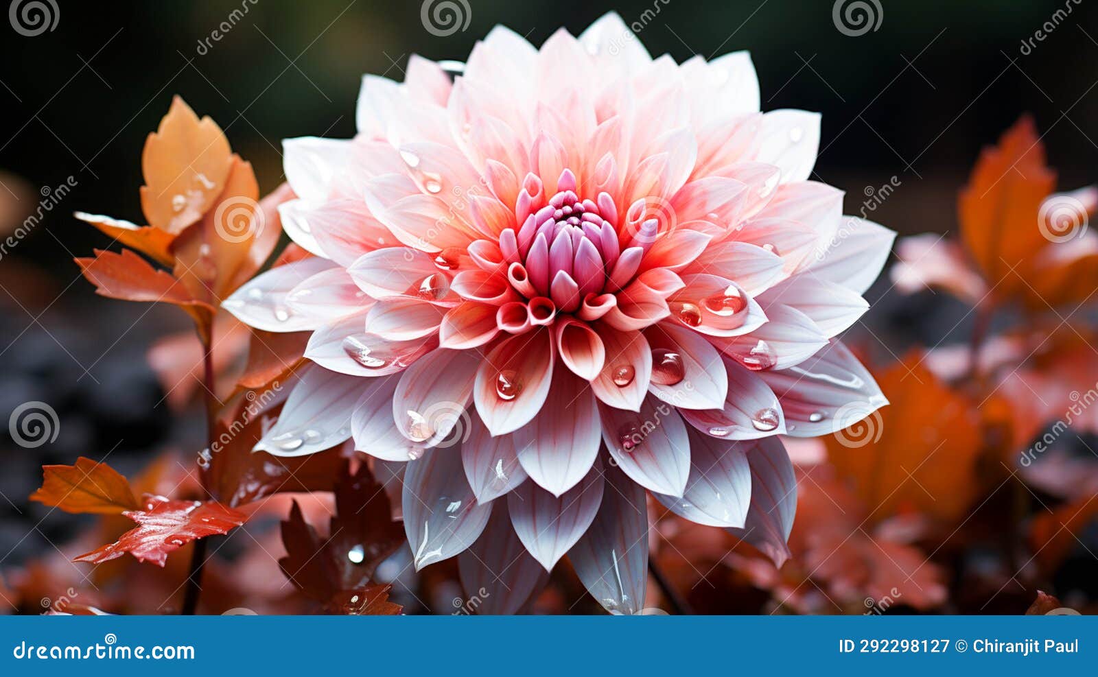 A Single Dahlia Flower Very Close View Stock Image - Image of bright ...