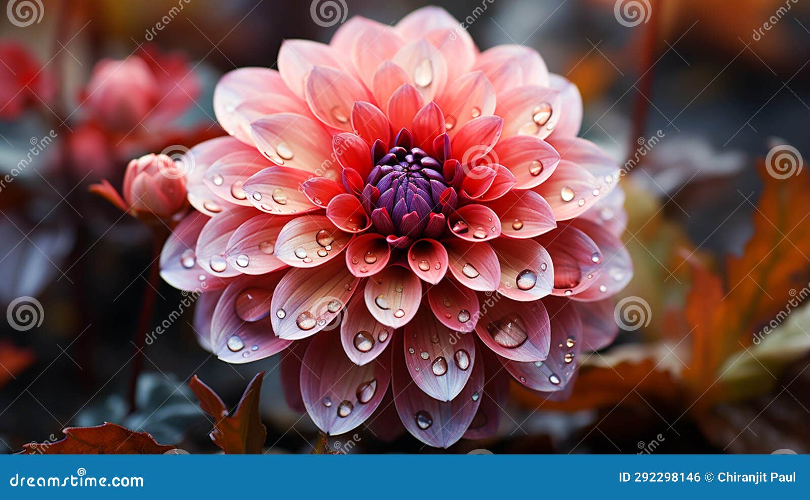 A Single Dahlia Flower Very Close View Stock Photo - Image of ...