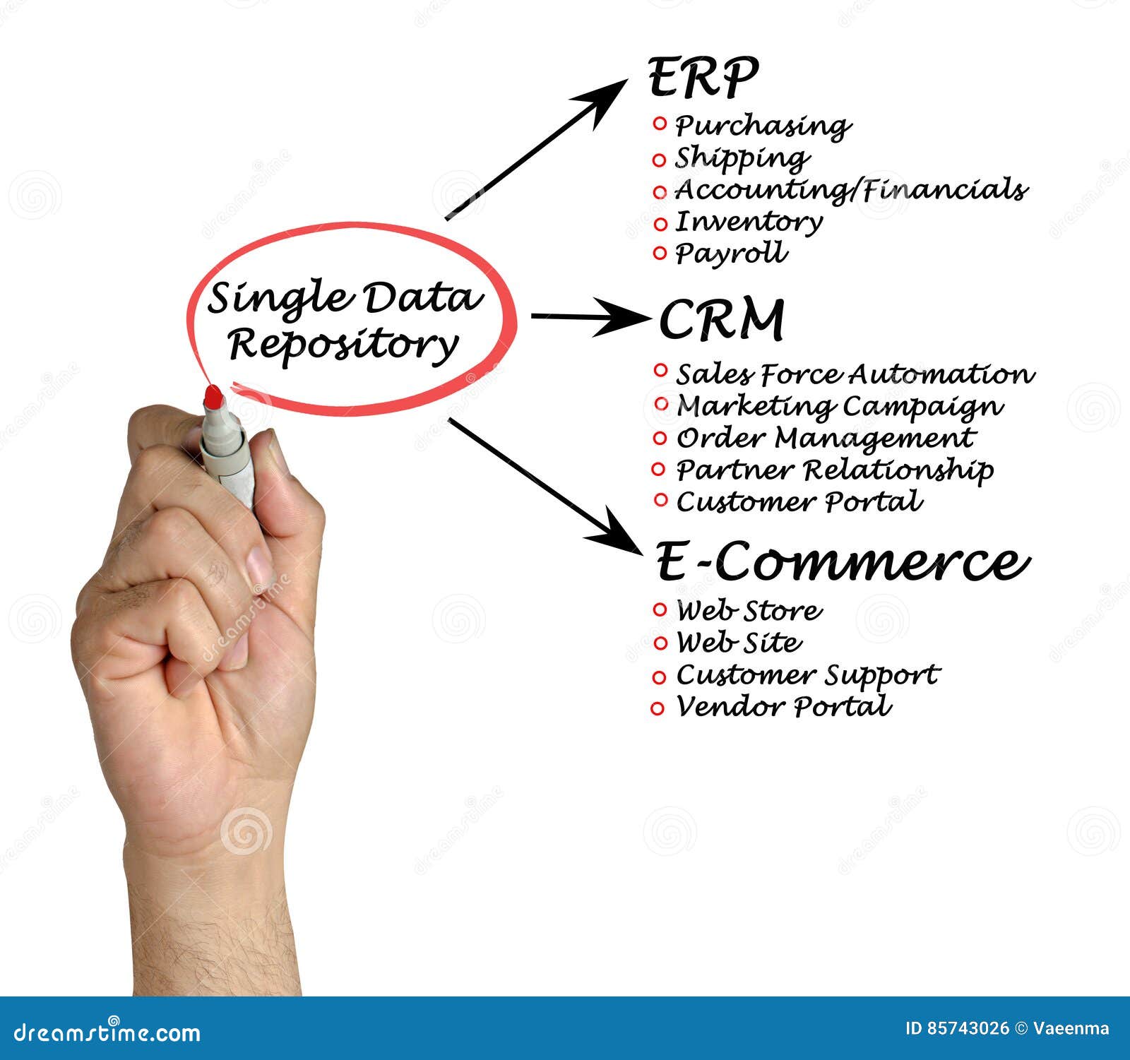 Single Data Repository stock photo. Image of intranet - 85743026