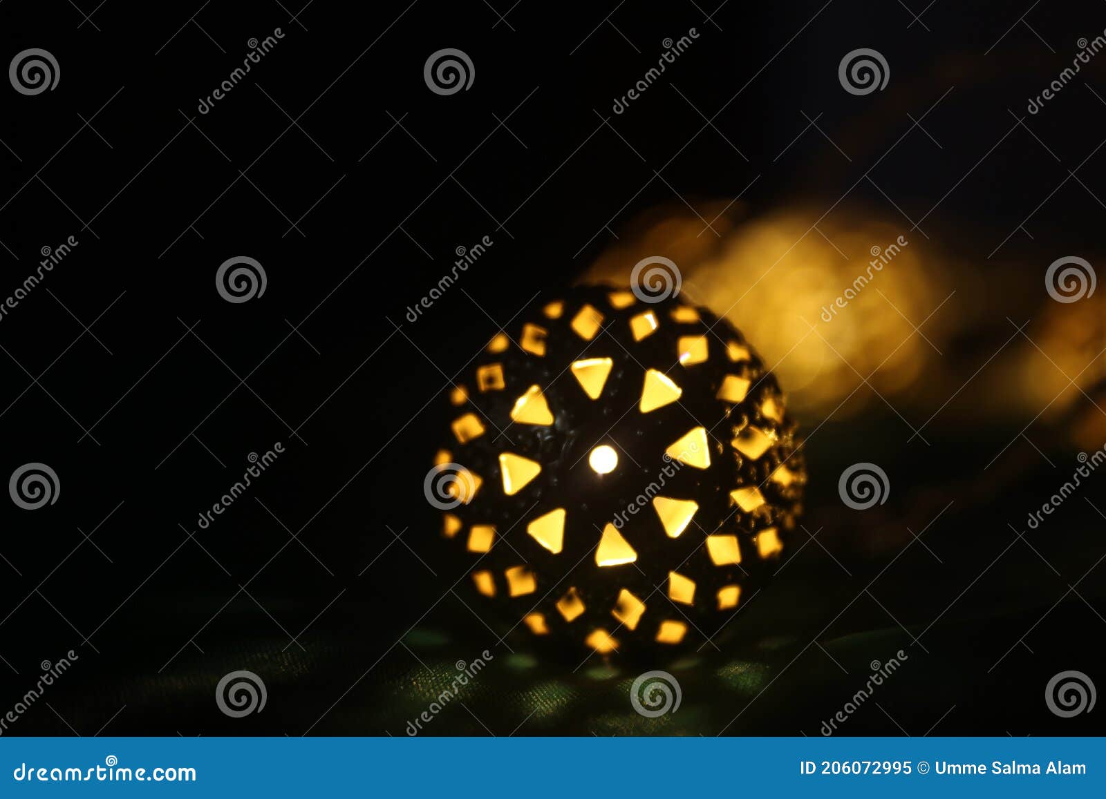 Single Decorative Christmas Light with Shadow Stock Image - Image of ...