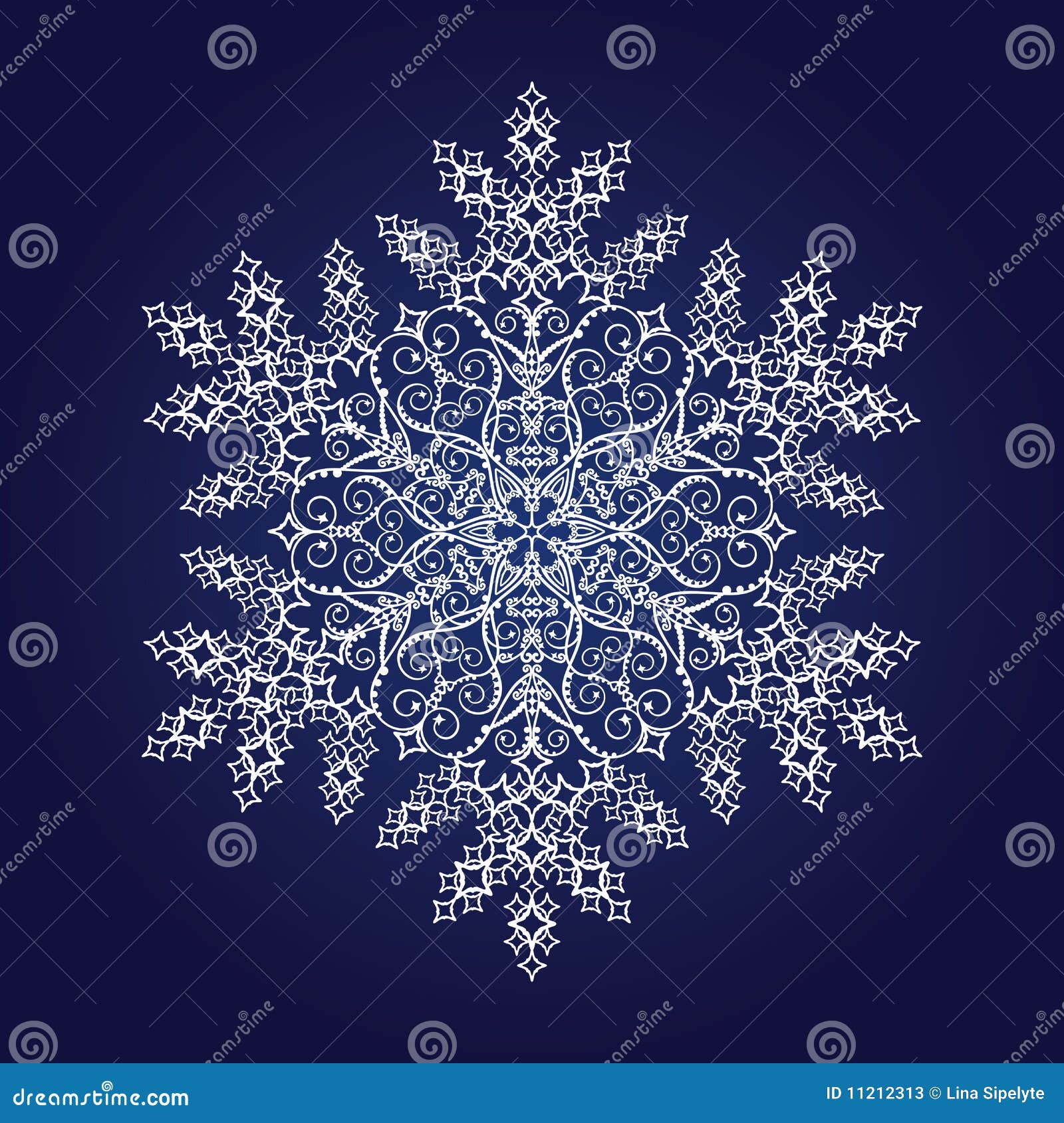 Single detailed snowflake stock vector. Illustration of elegant - 11212313