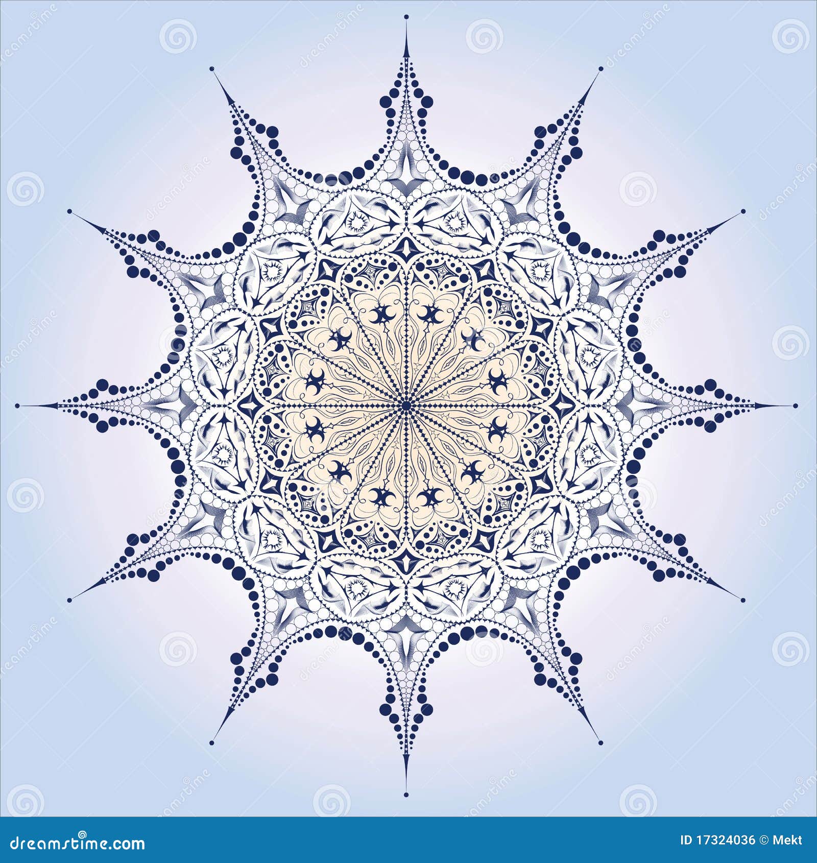 Single detailed snowflake stock vector. Illustration of elegant - 17324036