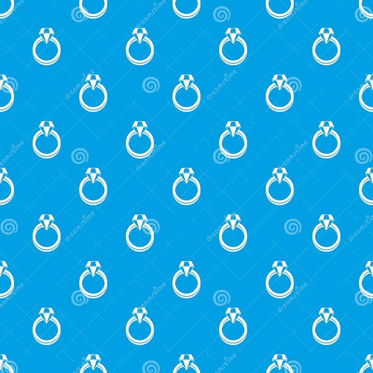 Single Diamond Ring Pattern Seamless Blue Stock Vector - Illustration ...