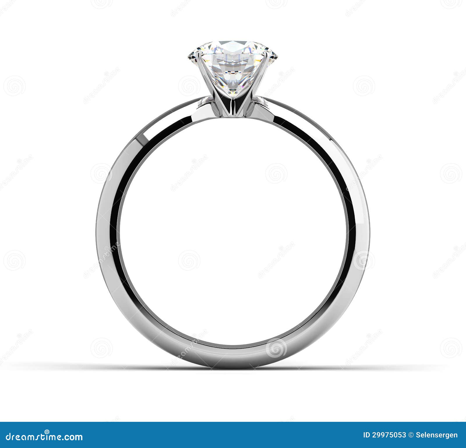 Single Diamond Ring stock illustration. Illustration of accessory ...