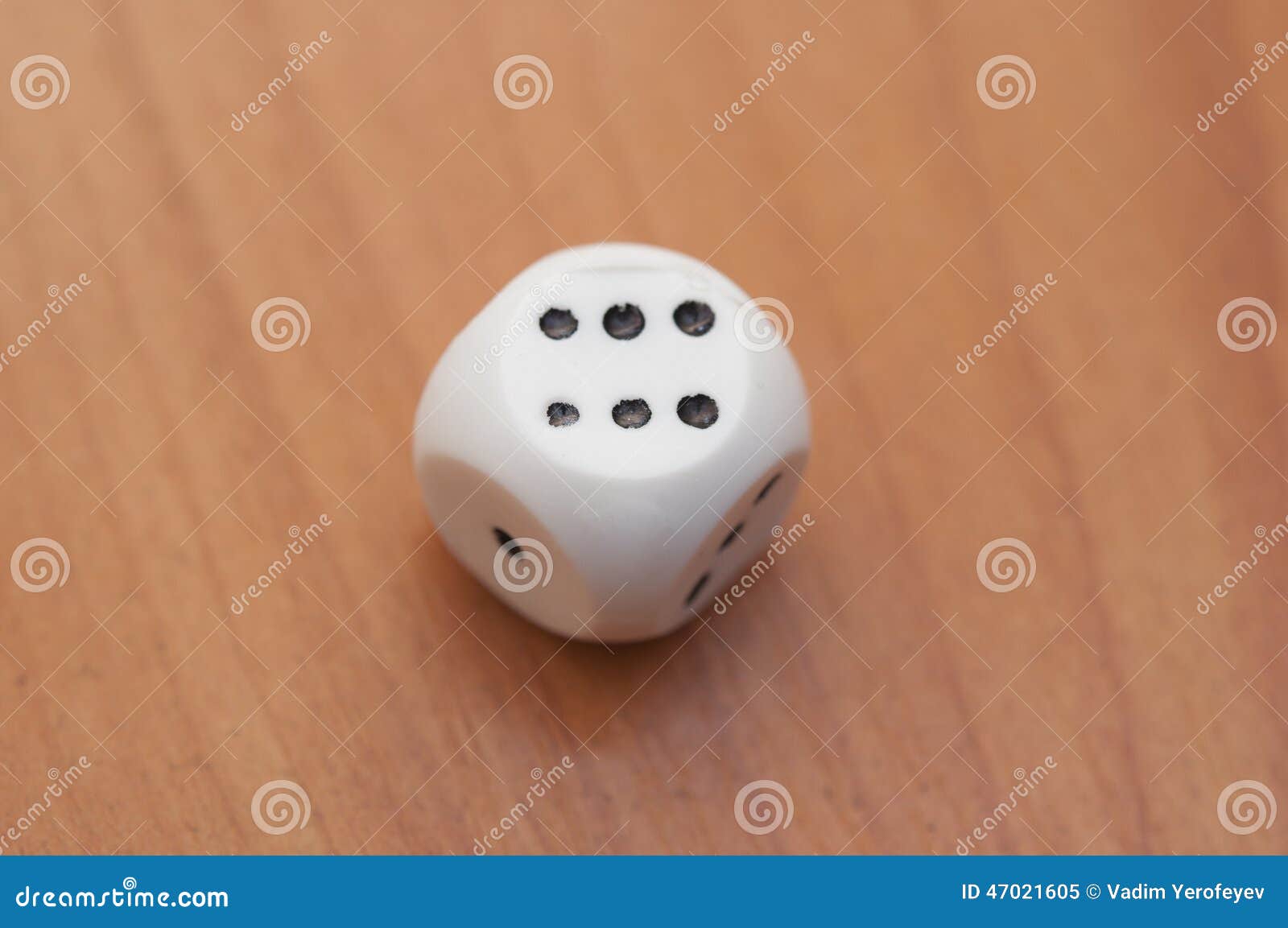 Single dice displaying six stock image. Image of risk - 47021605