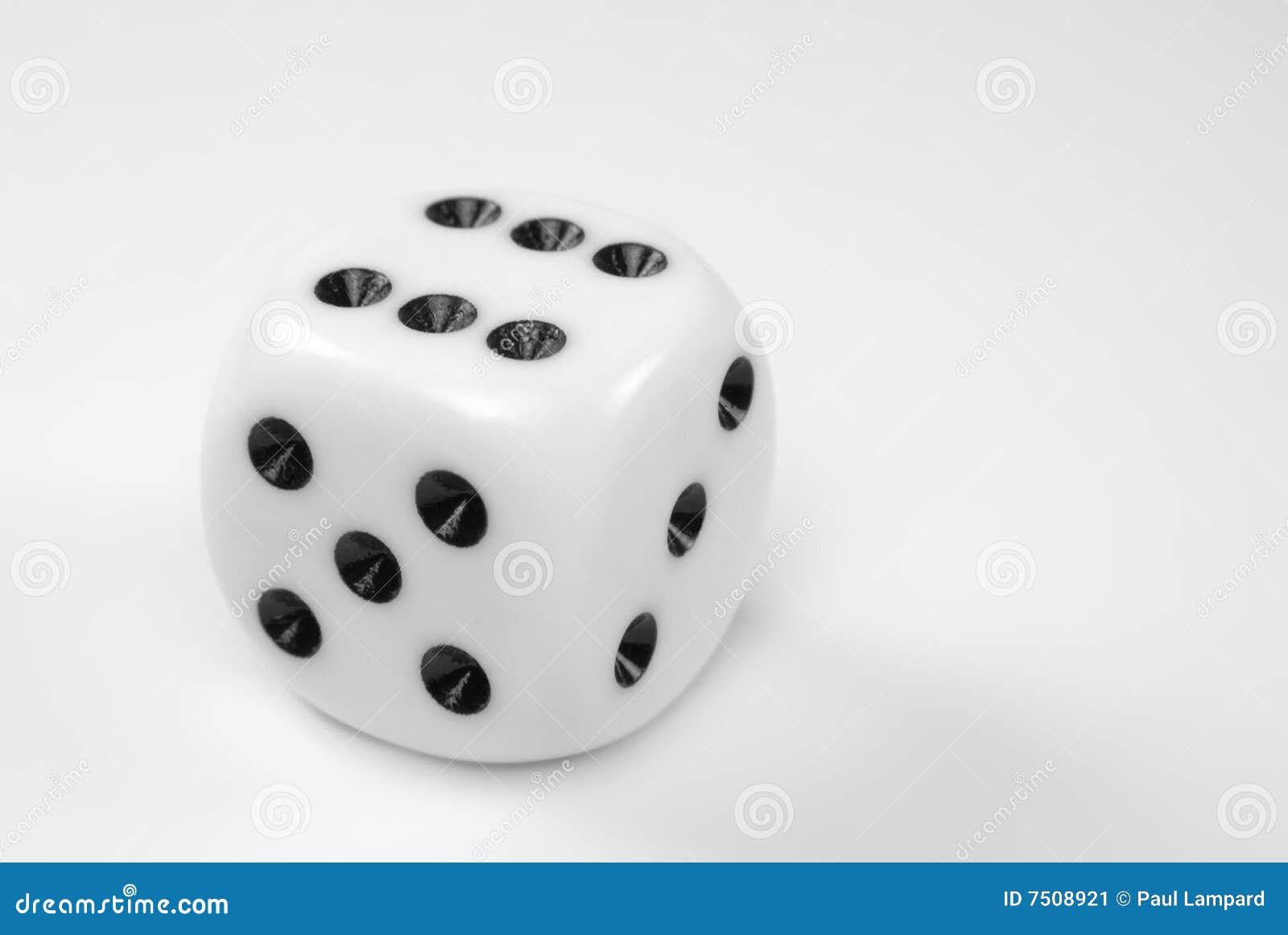 Single die stock image. Image of isolated, object, gaming - 7508921