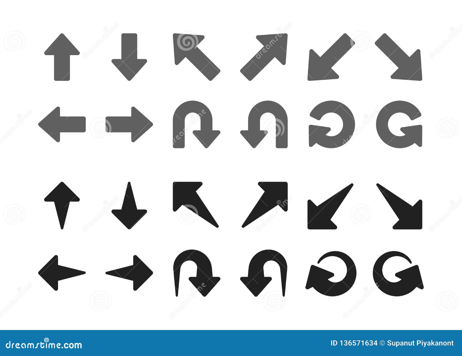 Single direction arrow stock vector. Illustration of rotate - 136571634