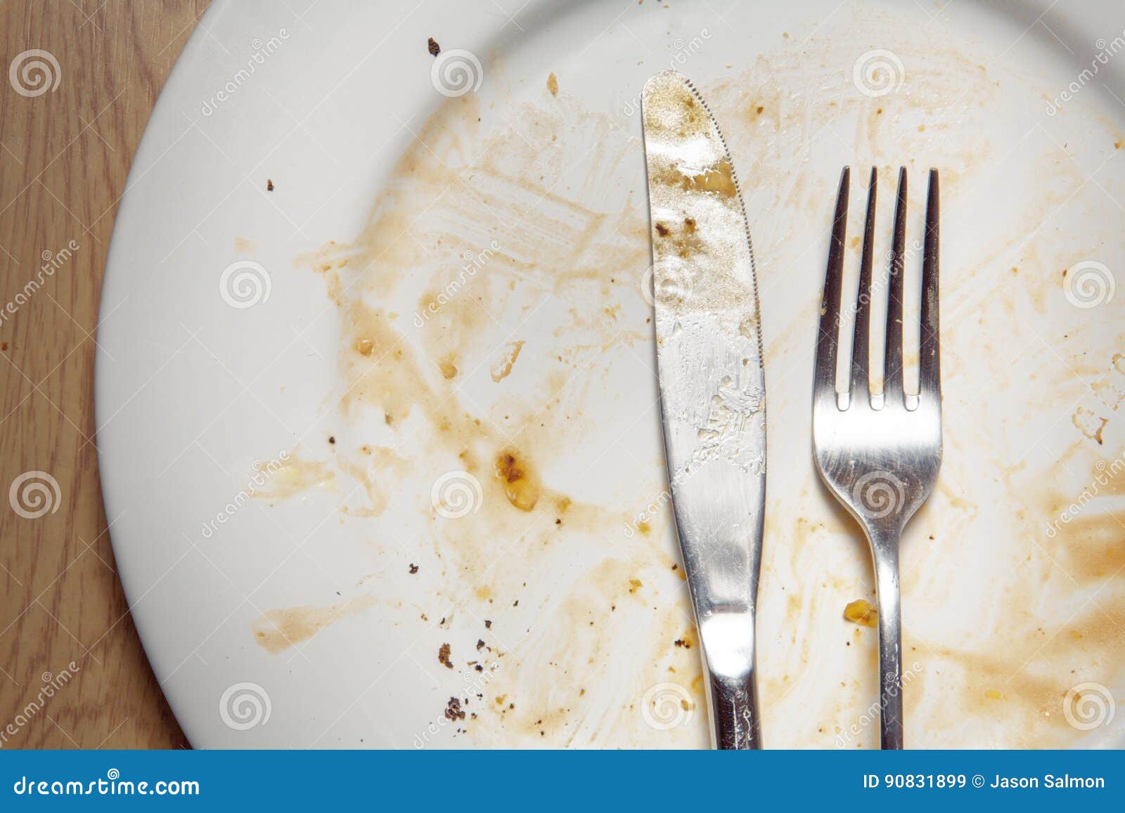 Dirty dinner plate stock image. Image of leftover, empty - 90831899