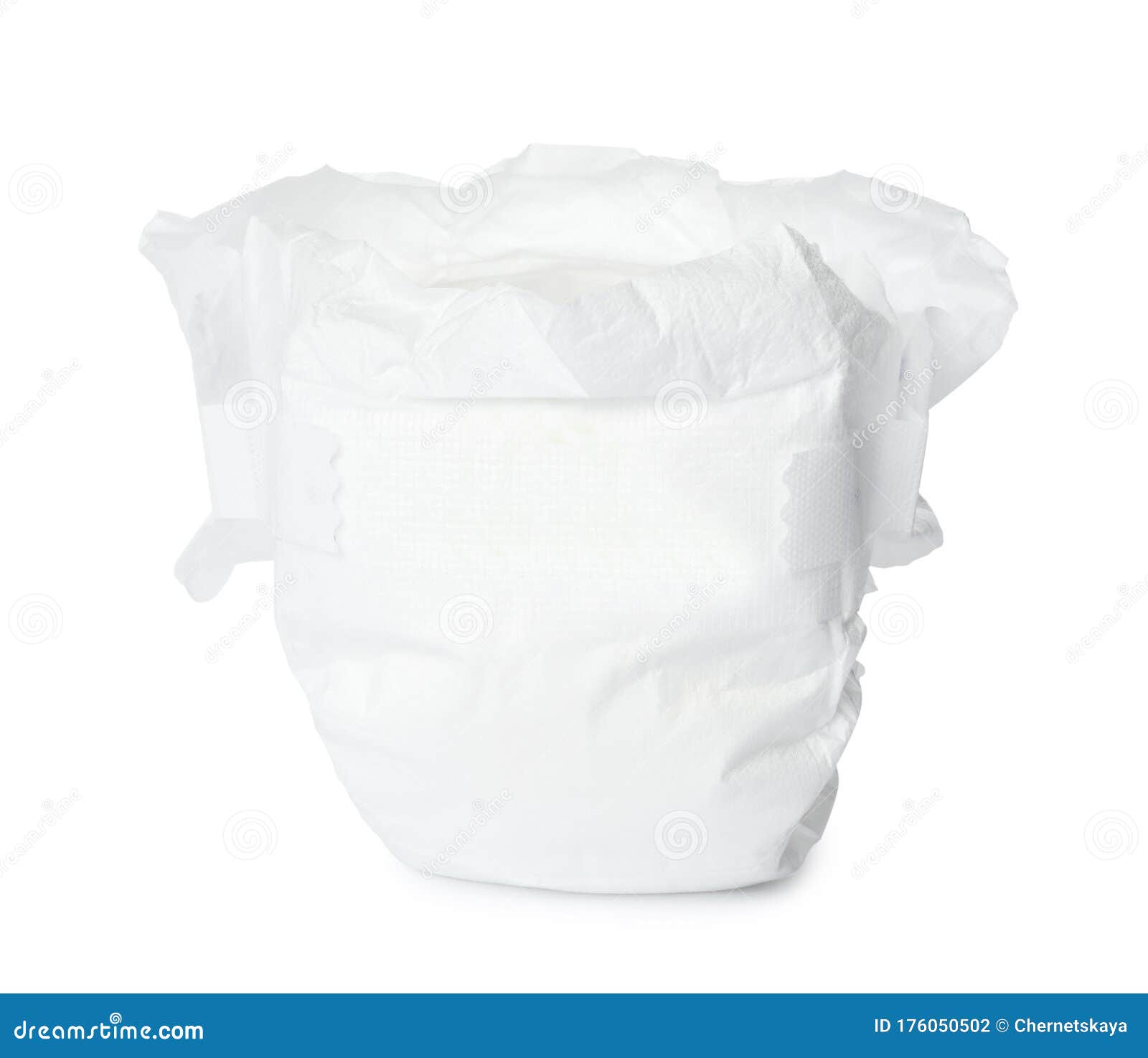 Single Disposable Baby Diaper Isolated Stock Photo - Image of ...