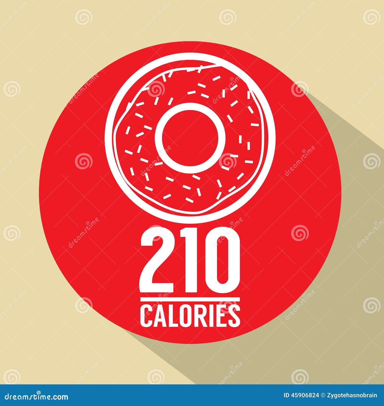 Hot Dog 280 Calories Symbol Cartoon Vector | CartoonDealer.com #46408949