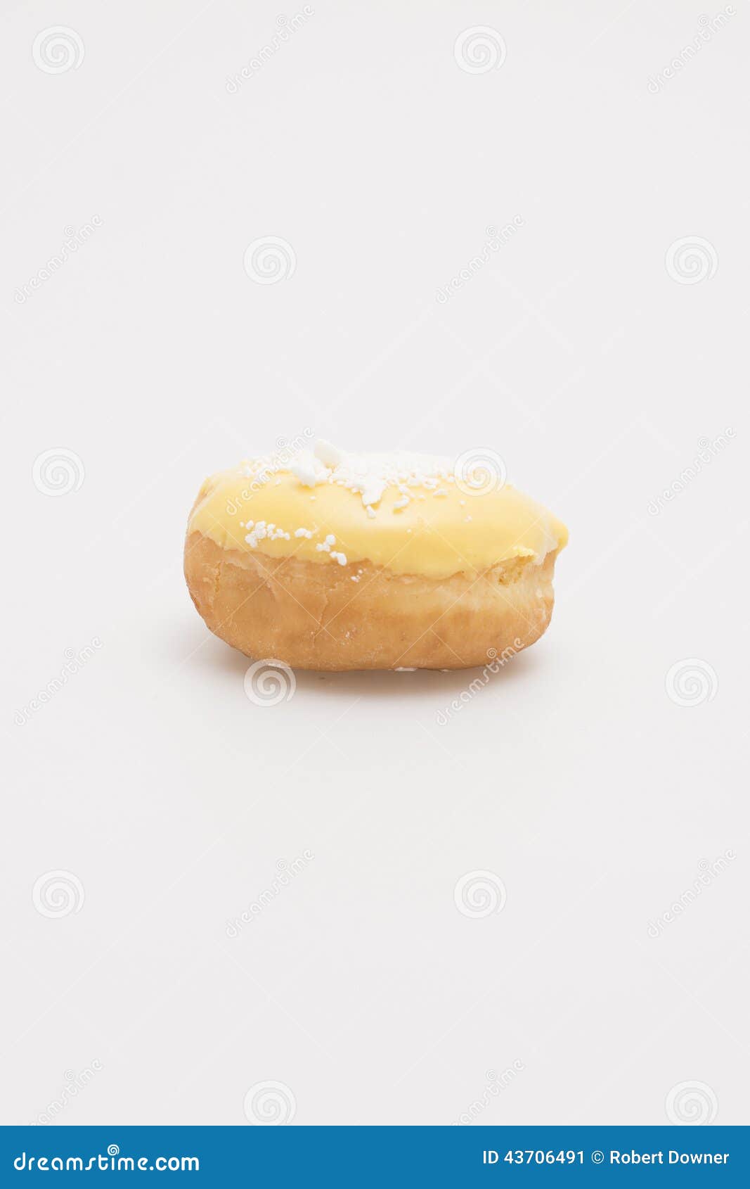 Single donut stock image. Image of isolated, icing, diet - 43706491