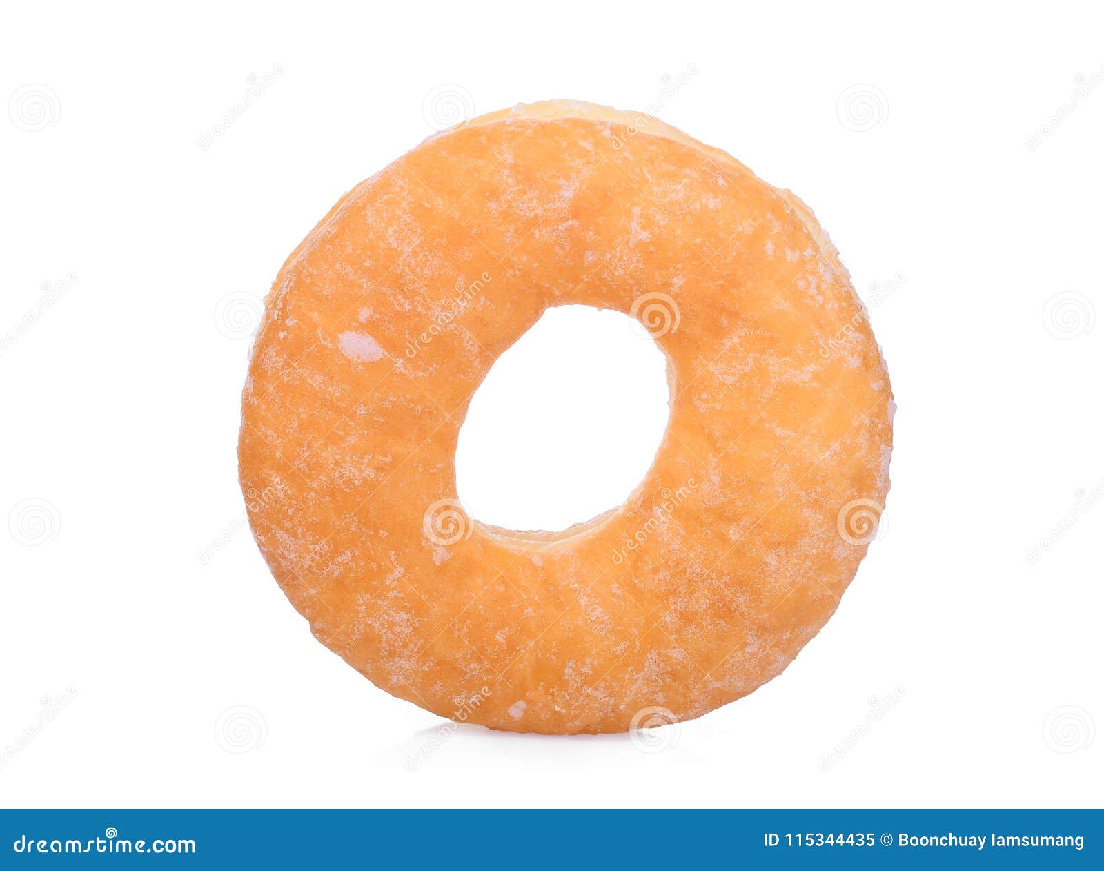 Single Donut Isolated On White Stock Image - Image of bakery, frosting ...