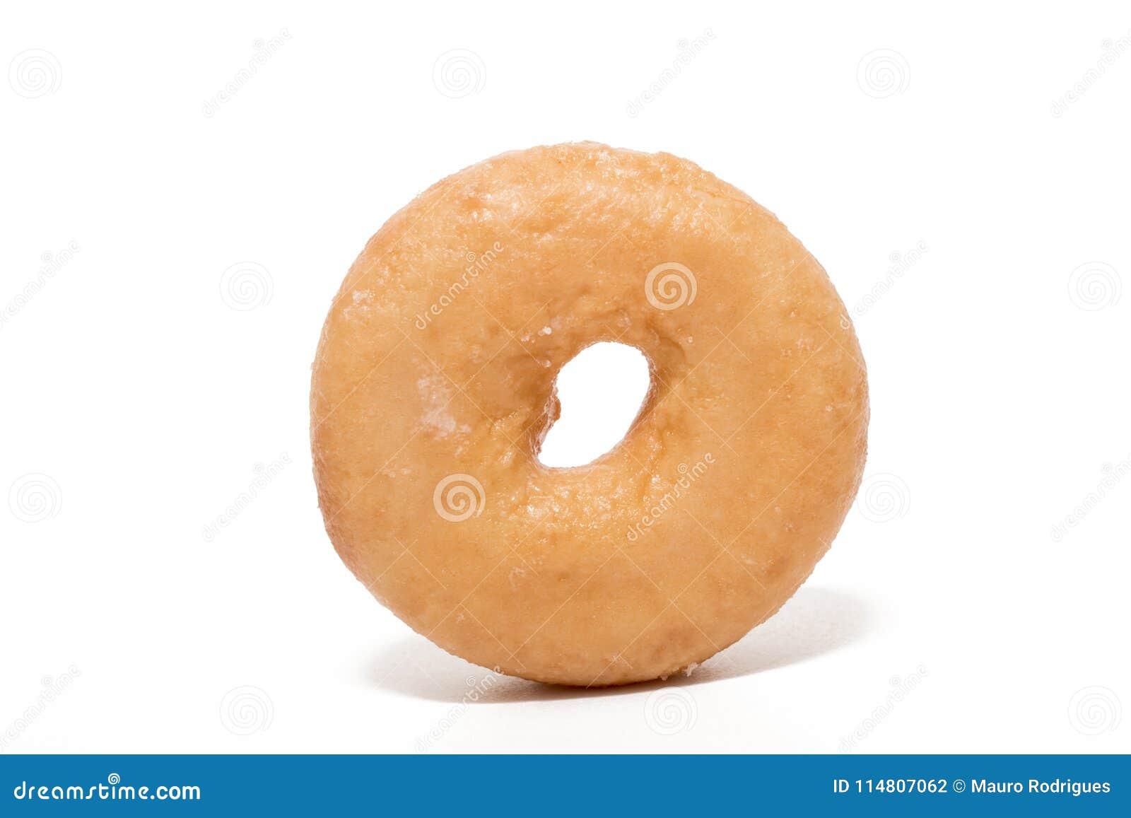 Single Donut Over White Background Stock Photo - Image of taste ...