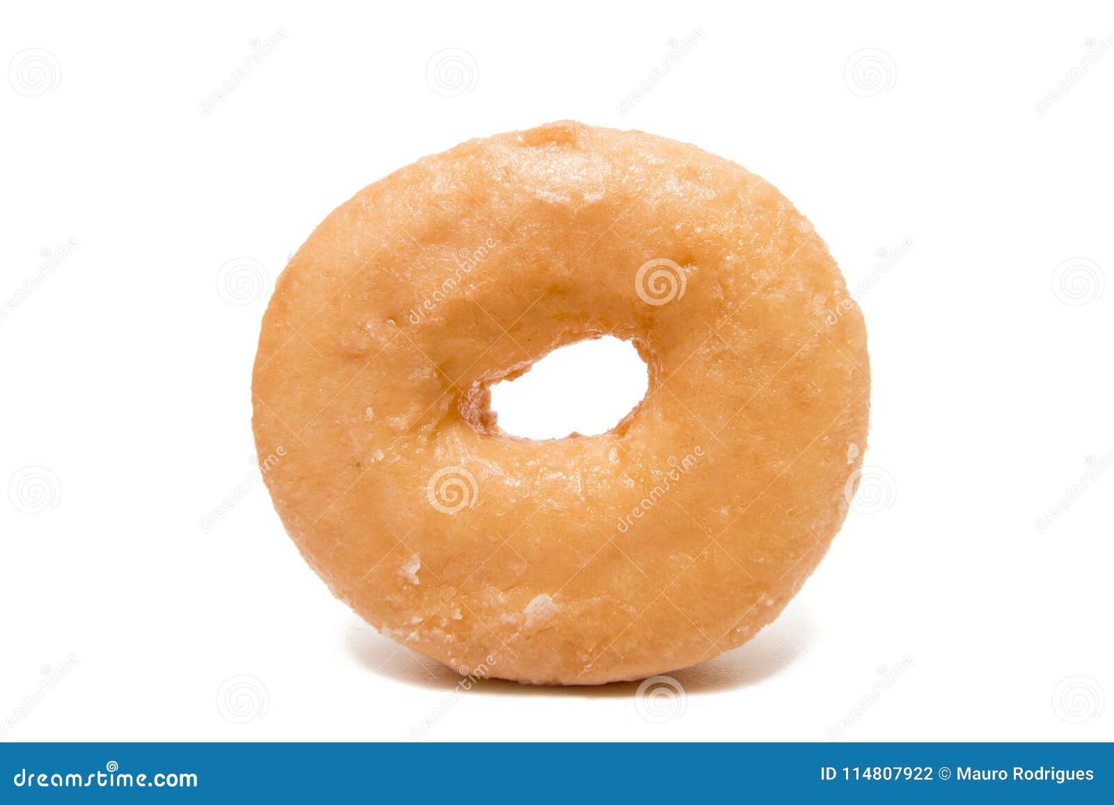 Single Donut Over White Background Stock Photo - Image of delicious ...
