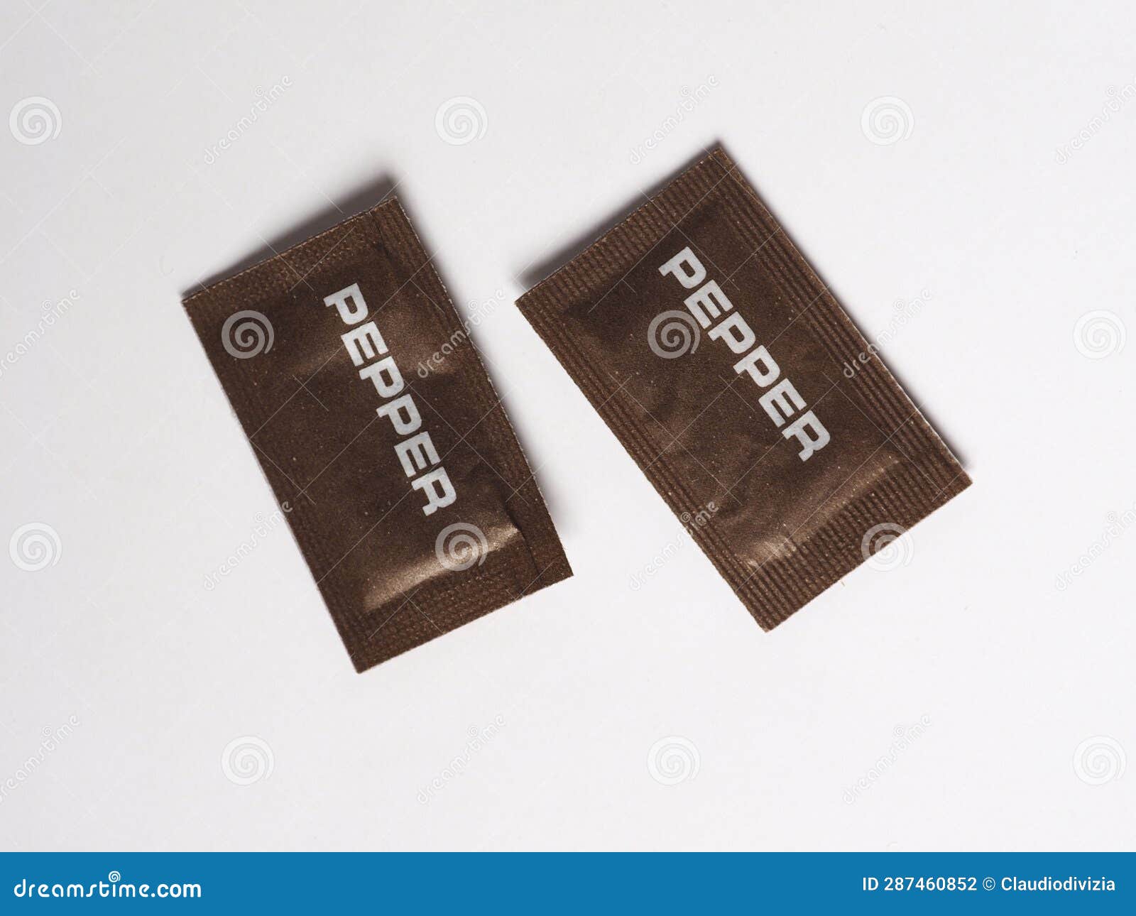 Single dose pepper sachet stock photo. Image of dose - 287460852