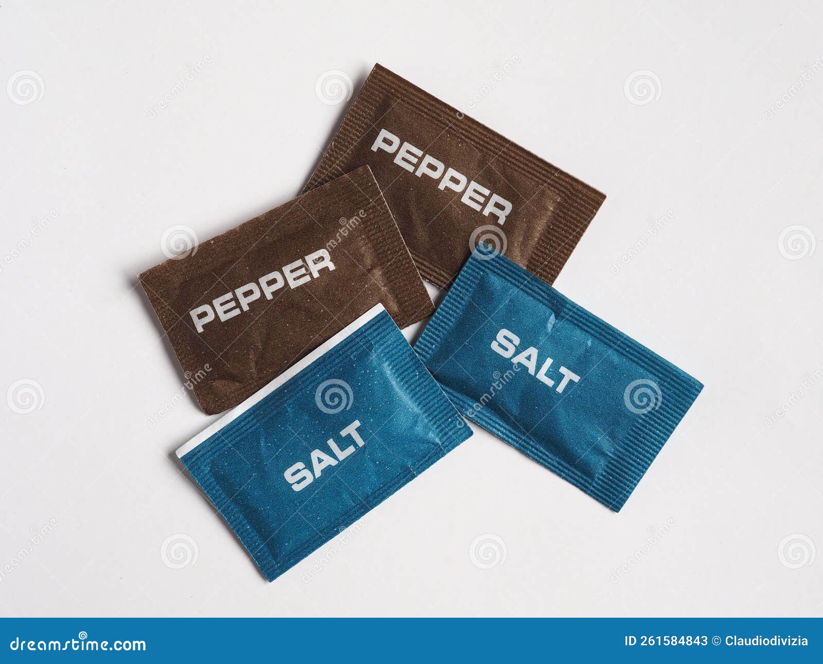 Single Dose Salt and Pepper Sachet Stock Image - Image of table, food ...