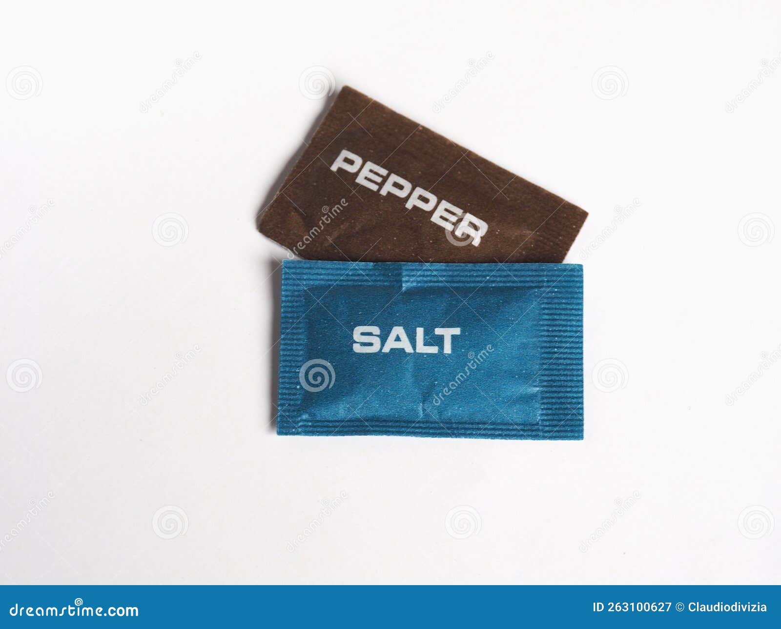 Single Dose Salt and Pepper Sachet Stock Image - Image of salt, purse ...