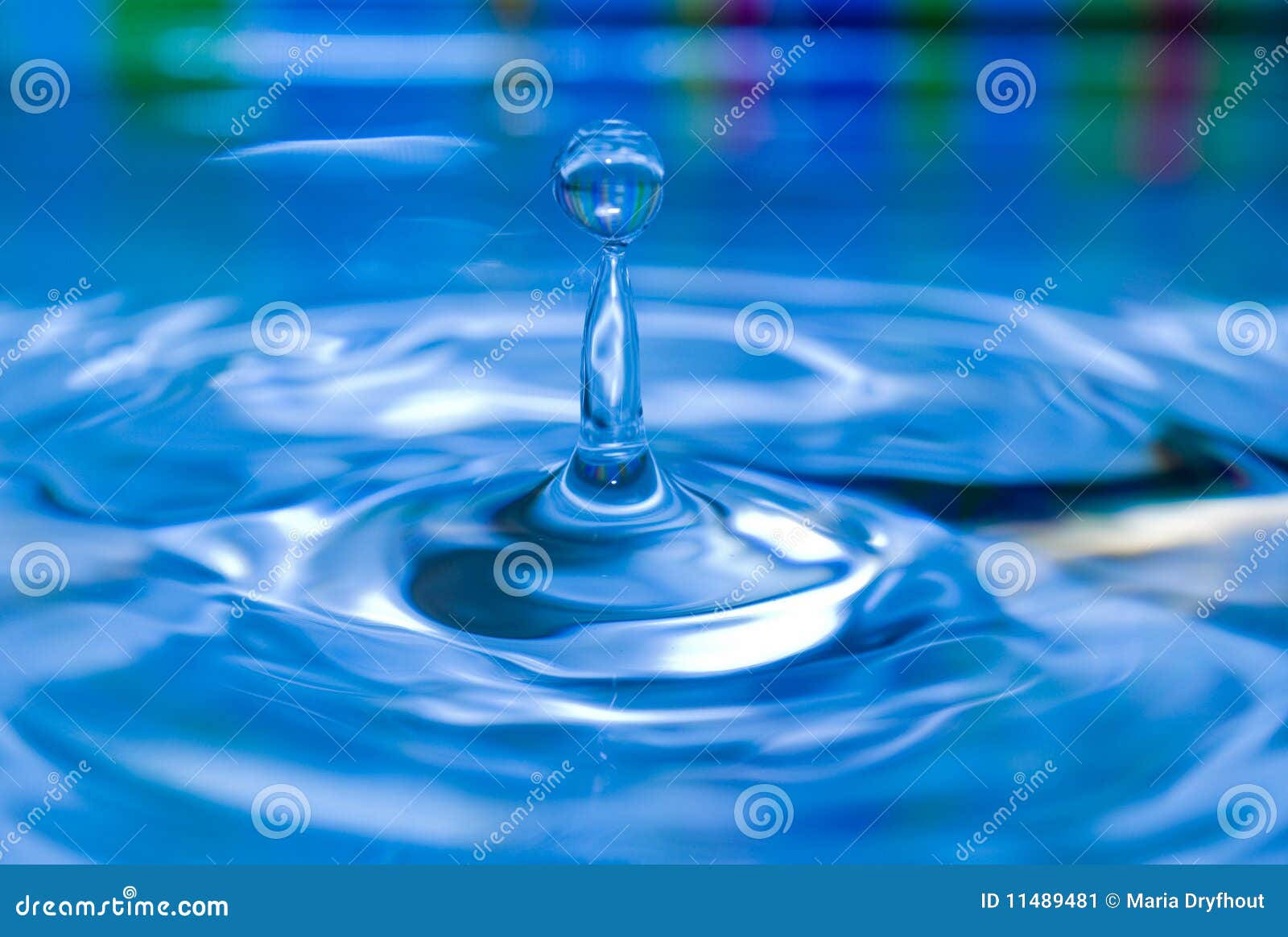Single Drip stock image. Image of droplet, bright, blue - 11489481