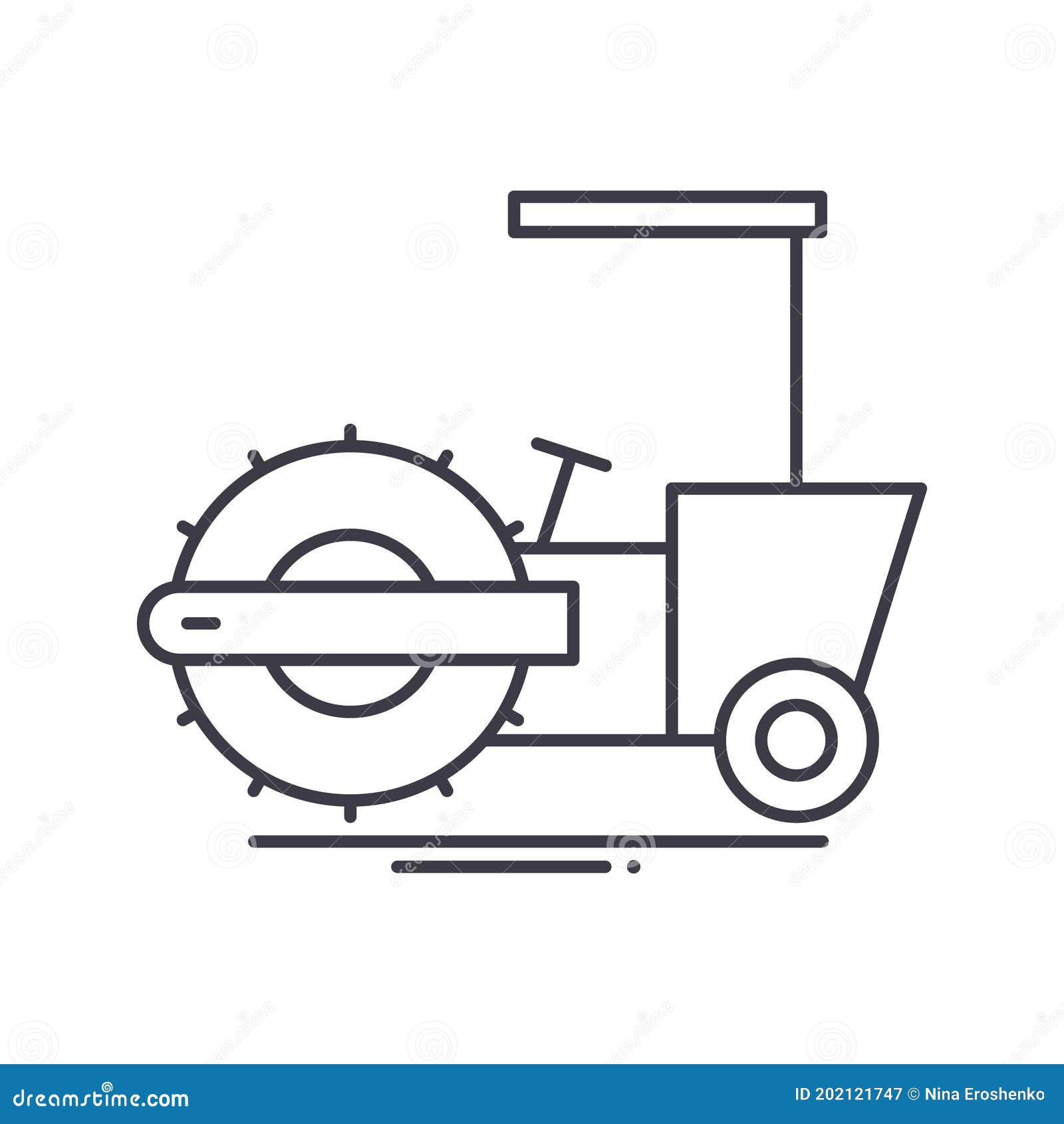 Single Drum Roller Symbol Icon, Black Vector Sign With Editable Strokes ...