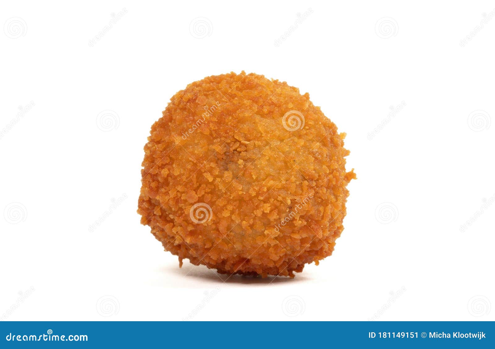 Single Dutch Traditional Snack Bitterbal Stock Image - Image of deep ...