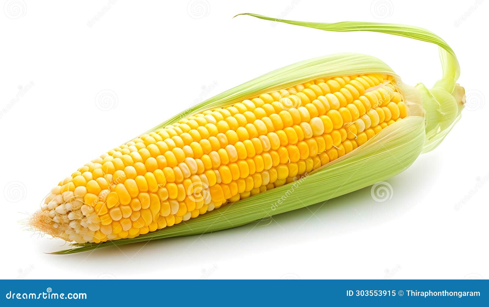 Single Ear of Corn Isolated Stock Image - Image of sweetcorn ...