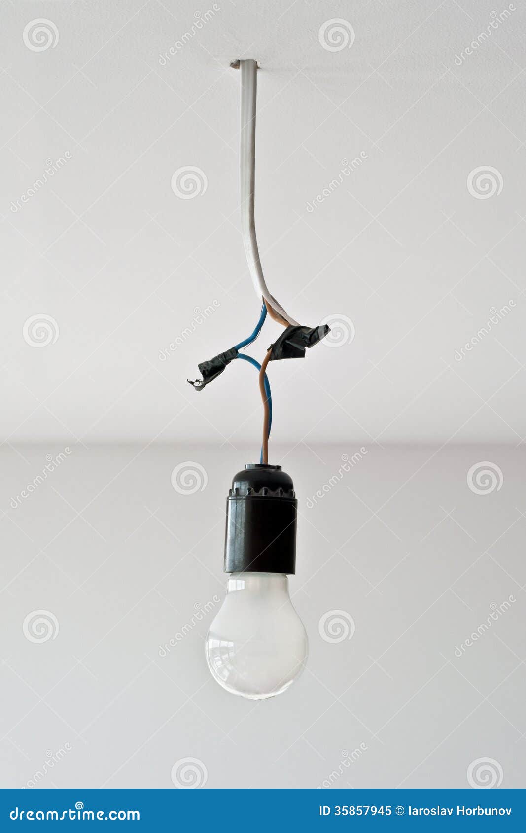 Single electric bulb stock image. Image of matt, glass - 35857945