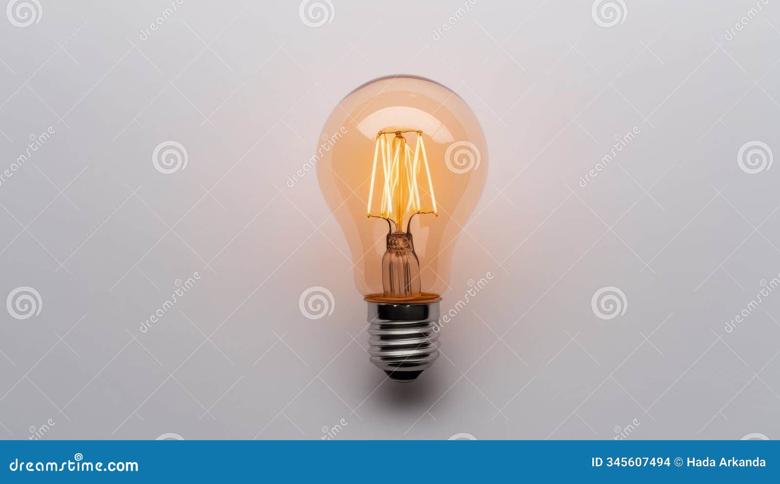 Single Electric Bulb on a White Surface Stock Illustration ...