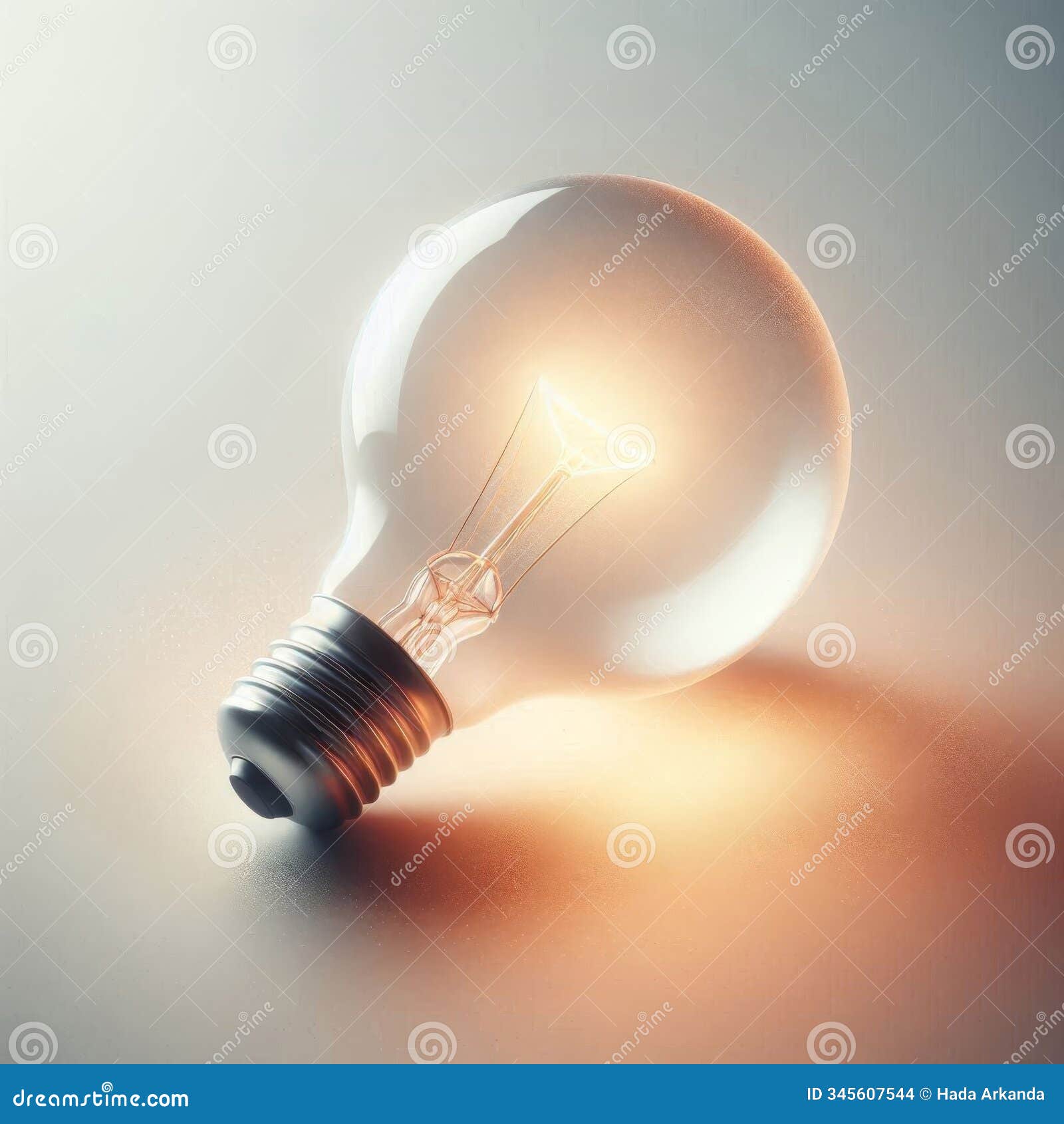 Single Electric Bulb on a White Surface Stock Illustration ...