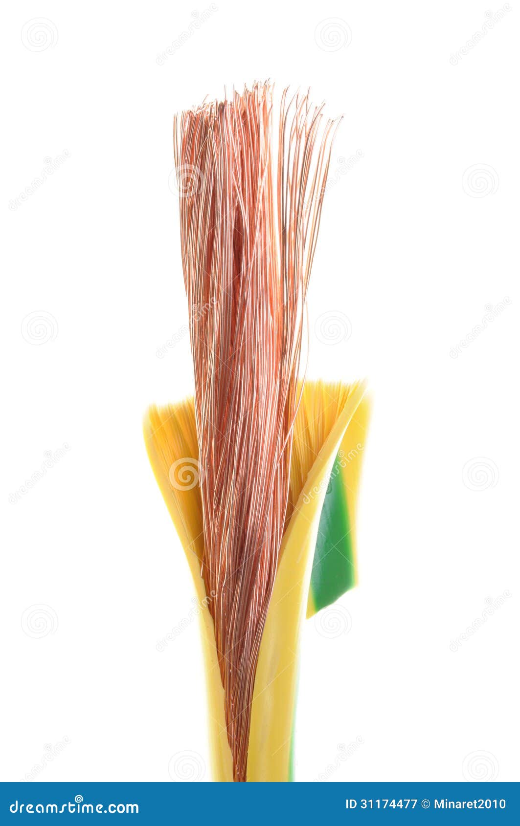 Single Electrical Grounding Cable Stock Image - Image of electronic ...