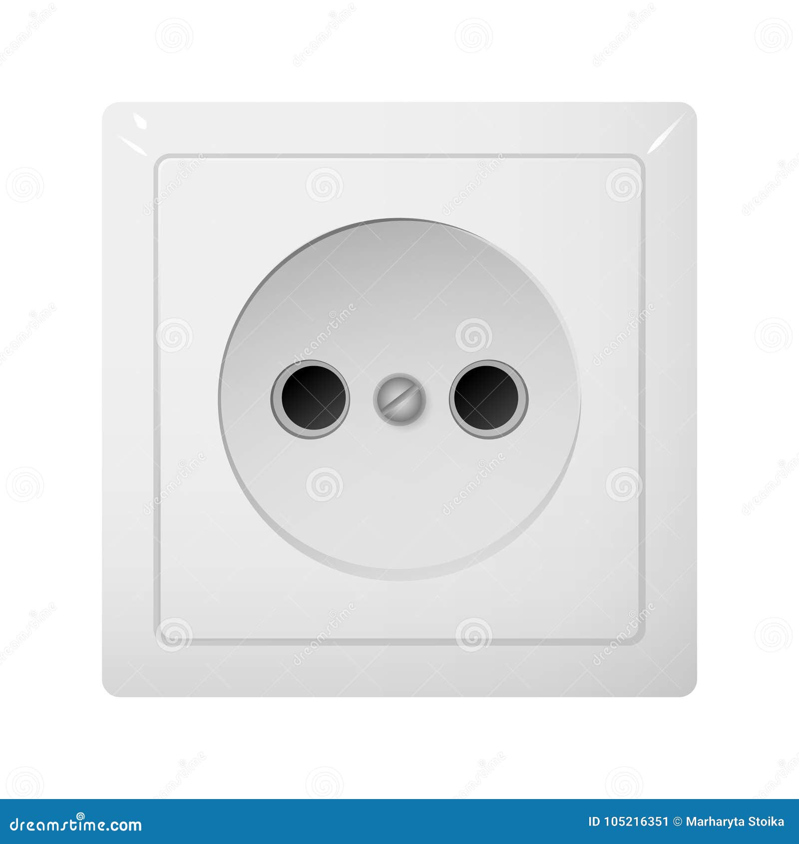 Type F Power Plug And Socket, Flat Design, Simple. Electrical Plugs And ...