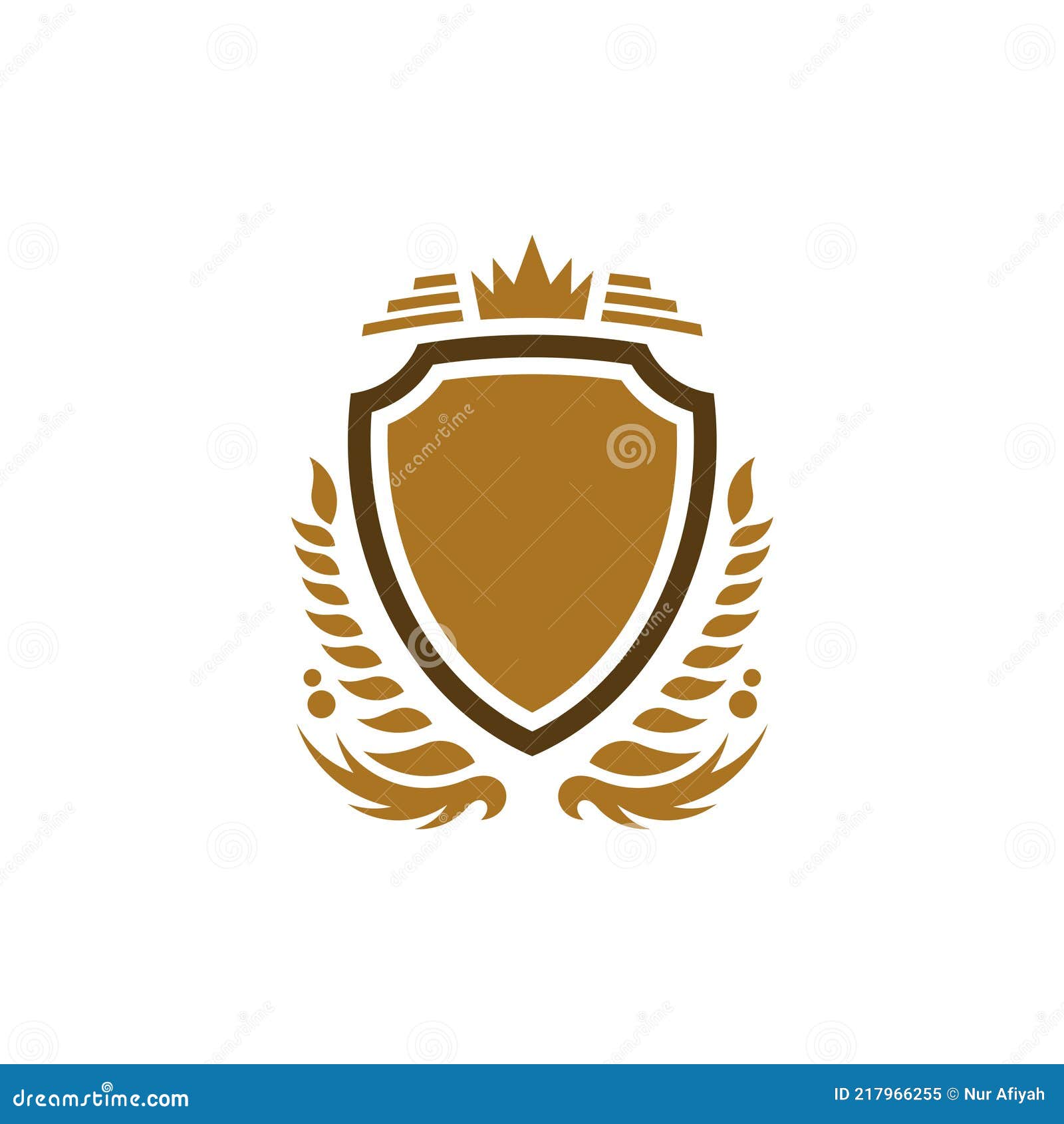 Elegant Shield Logo with Vintage Design Vector, Premium Vector Stock ...