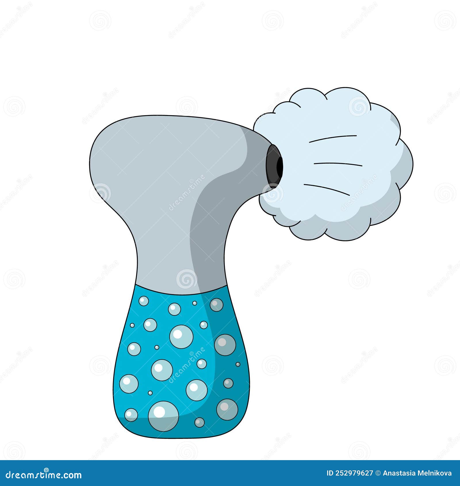 Single Element Humidifier. Draw Illustration in Color Stock Vector ...