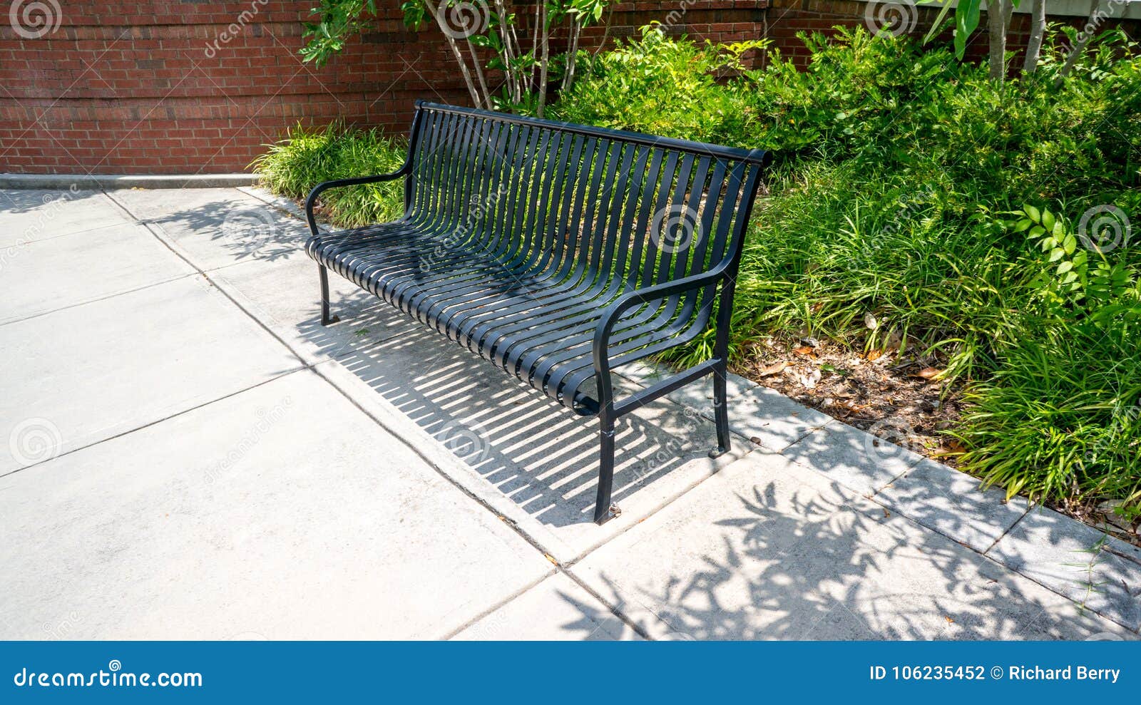 Bench on a path stock photo. Image of outdoor, bench - 106235452